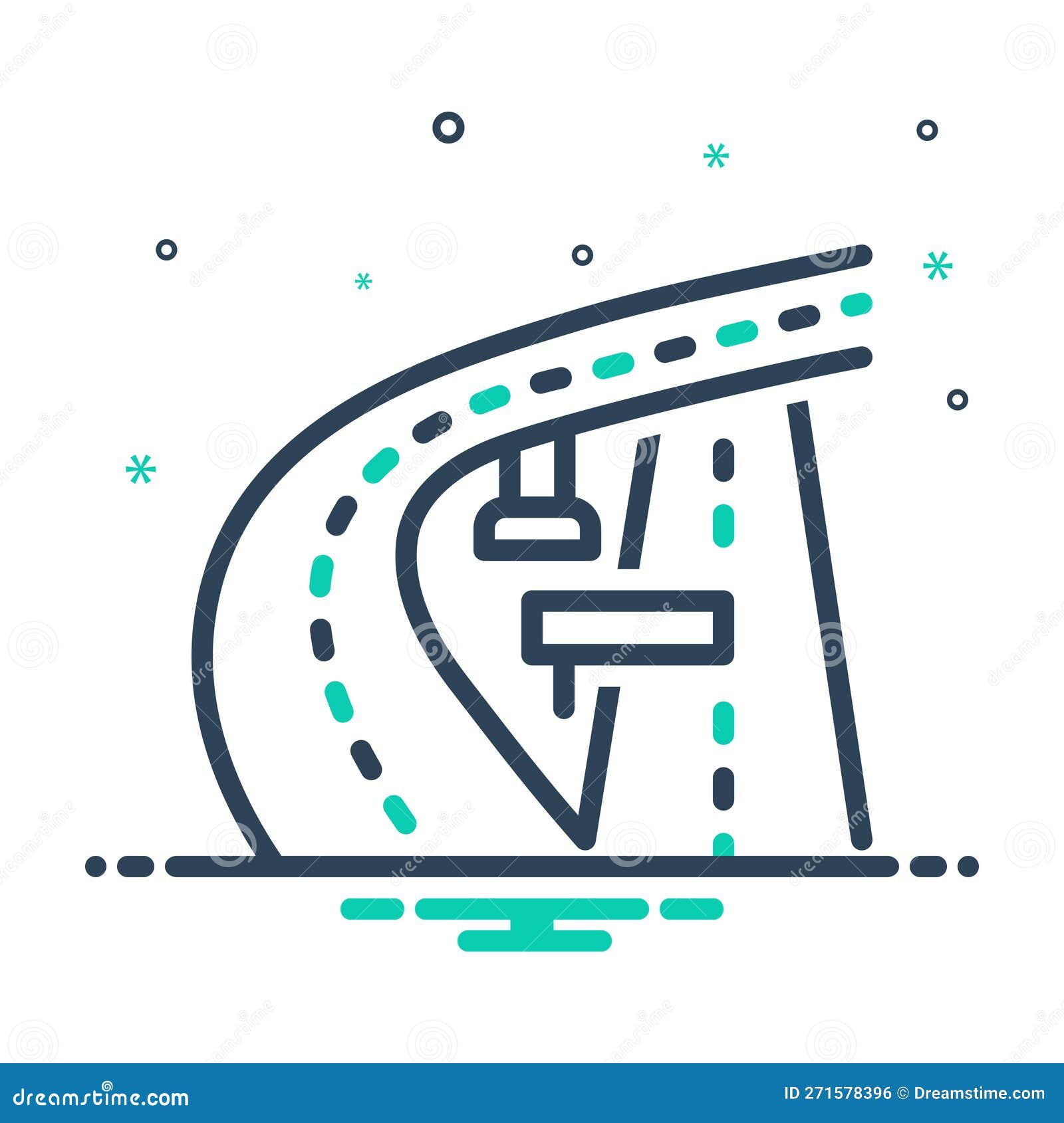 Mix Icon for Highway, State Highway and Roadway Stock Illustration ...