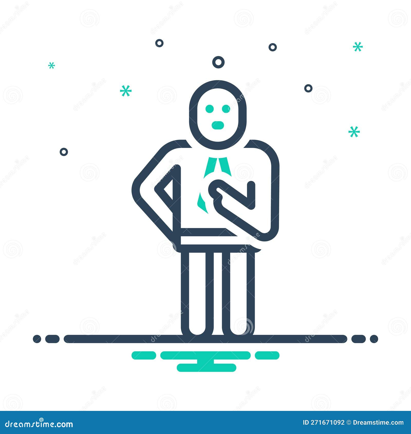 Mix Icon for Himself, Myself and Indicate Stock Vector - Illustration ...