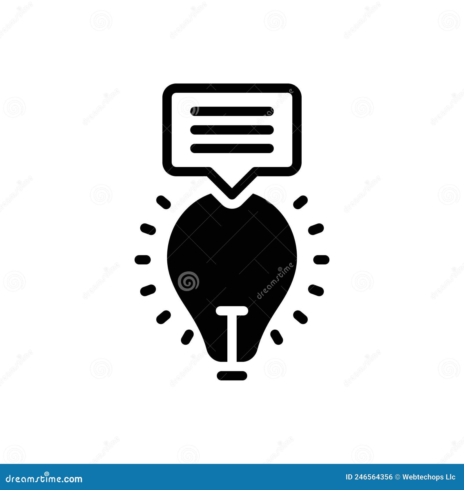 Black Solid Icon for Hint, Suggestions and Ideas Stock Vector ...