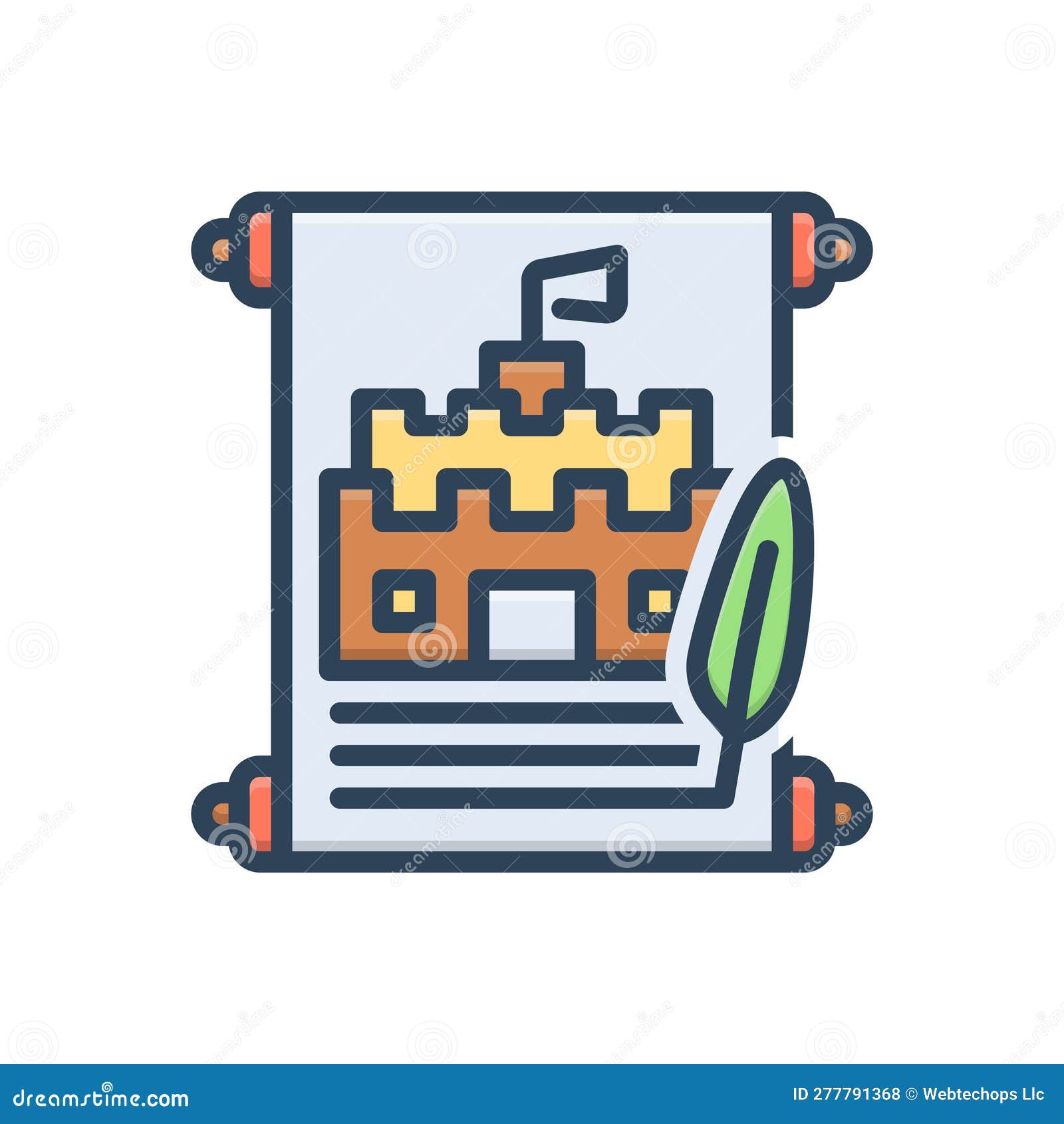 Color Illustration Icon for Historic, Mythological and Faous Stock ...