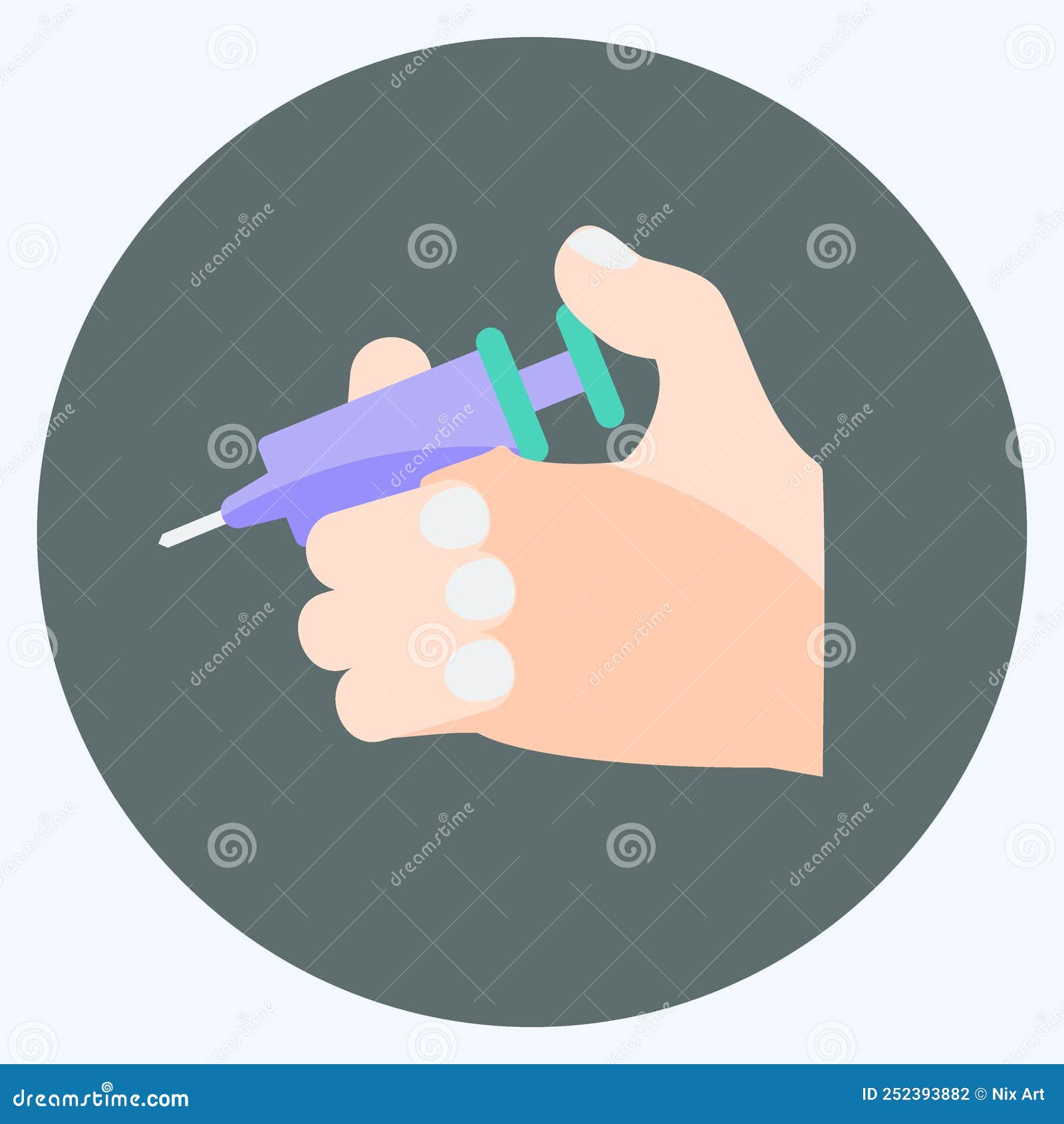 Icon Holding Injection. Suitable for Hand Actions Symbol. Flat Style ...