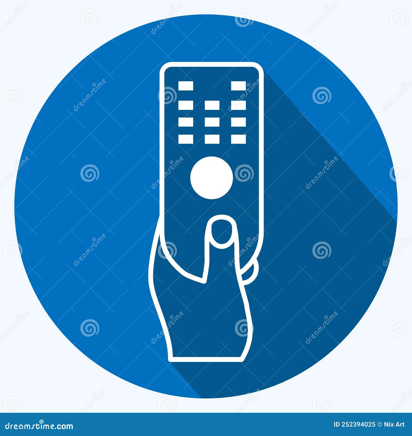 Icon Holding Remote. Suitable for Hand Actions Symbol. Long Shadow ...