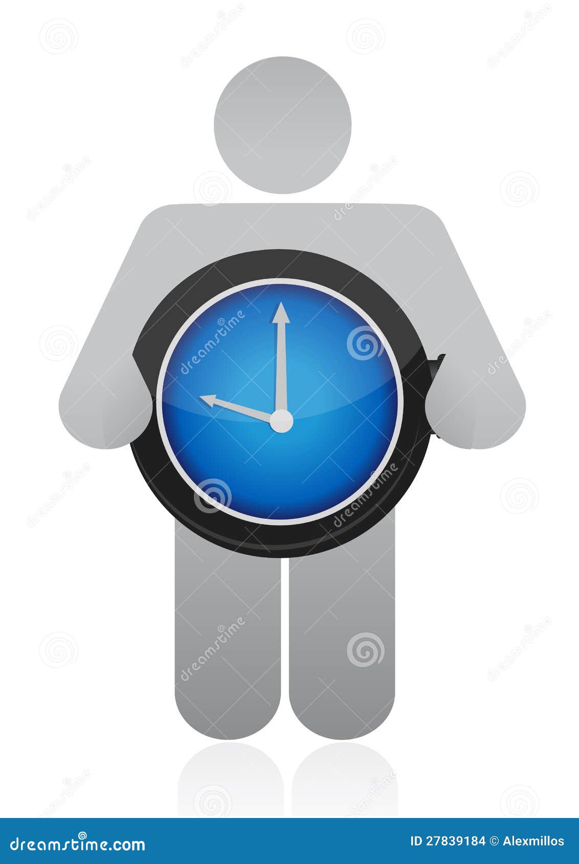Icon holding a watch stock illustration. Illustration of happy - 27839184