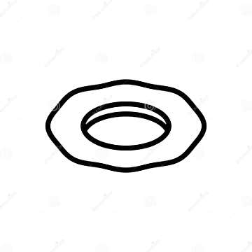 Black Line Icon for Hole, Orifice and Muddy Stock Vector - Illustration ...