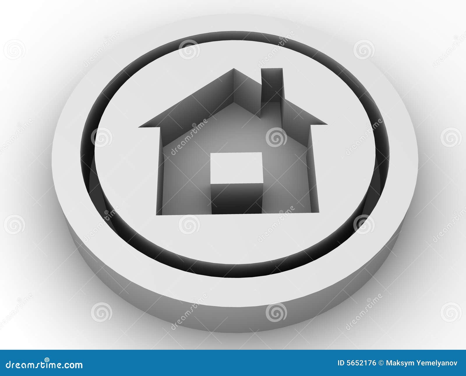 Icon home. 3d stock illustration. Illustration of icon - 5652176