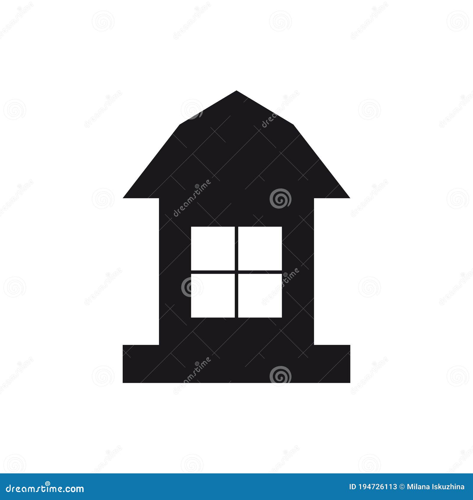 Icon Home. Simple Black Icon Stock Vector - Illustration of design ...