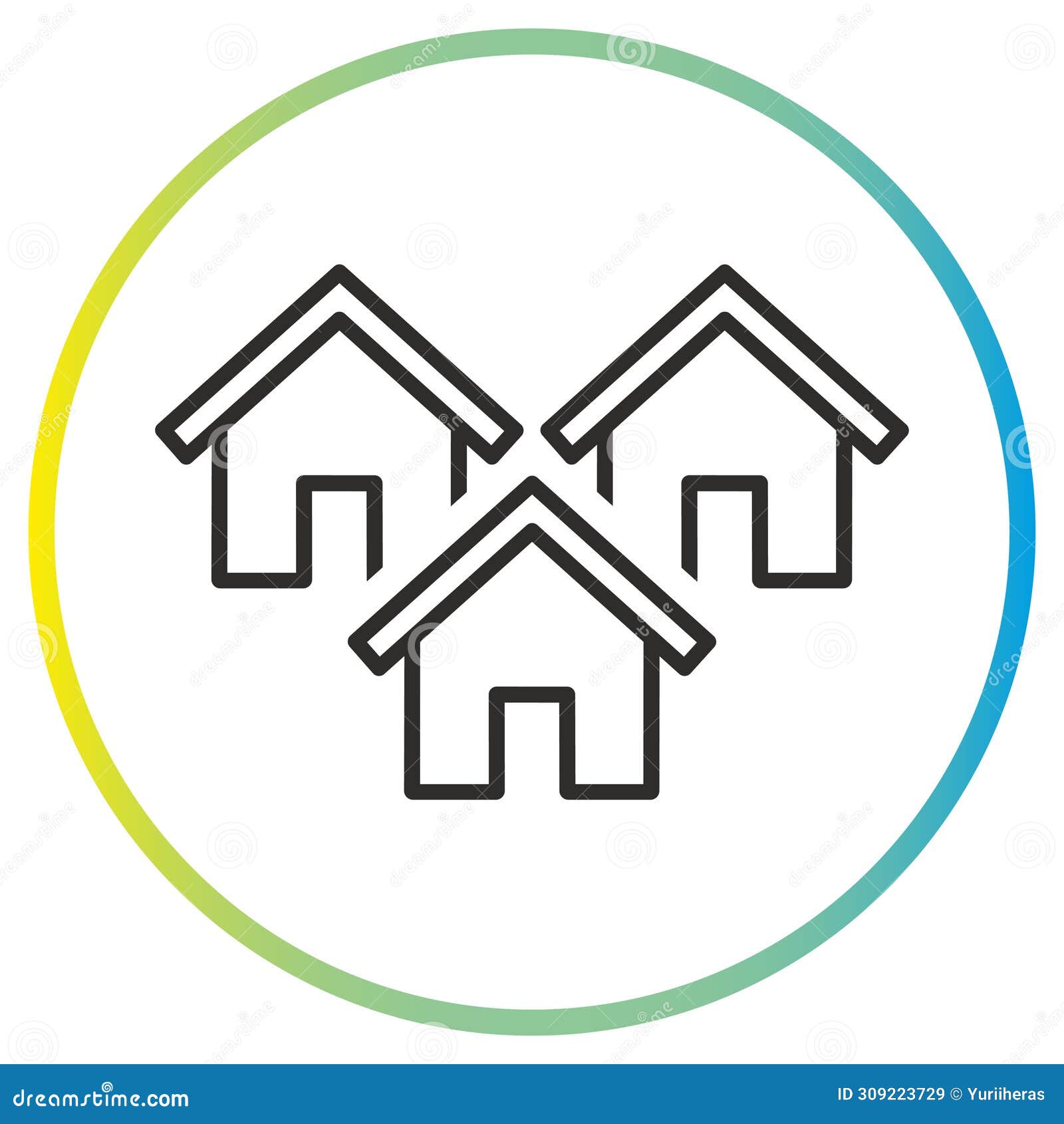 Icon of Home Update 360, House Maintenance, Tech Sync Buildings, Thin ...