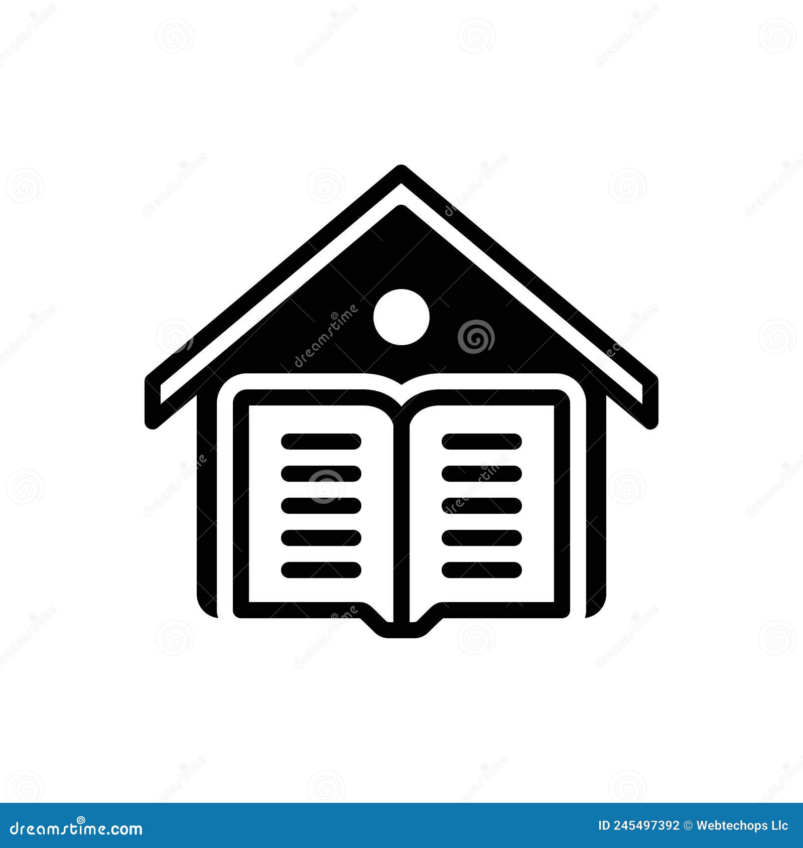 Black Solid Icon for Homework, Classwork and Notebook Stock Vector ...