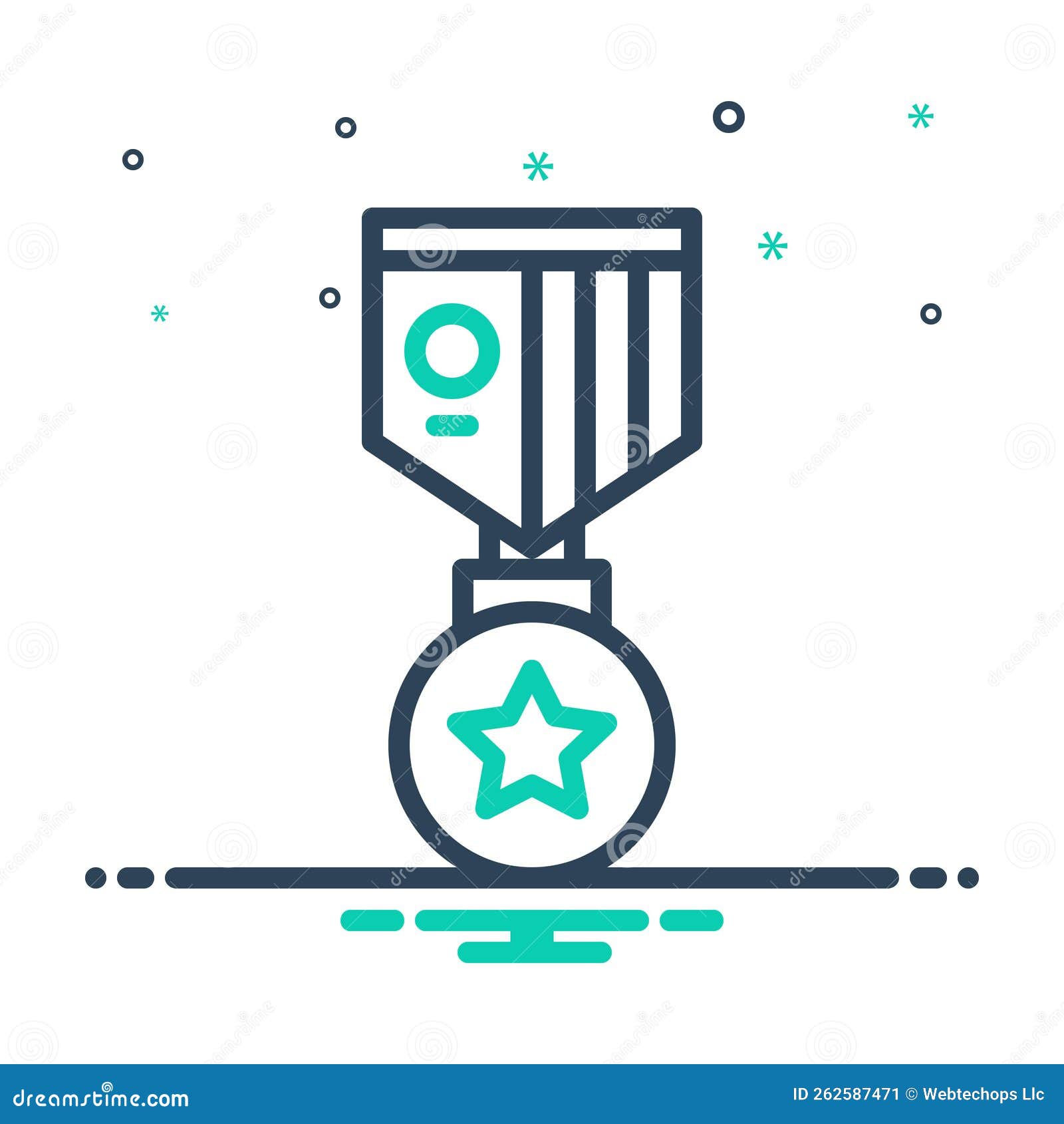 Mix Icon for Honor, Reward and Medal Stock Illustration - Illustration ...