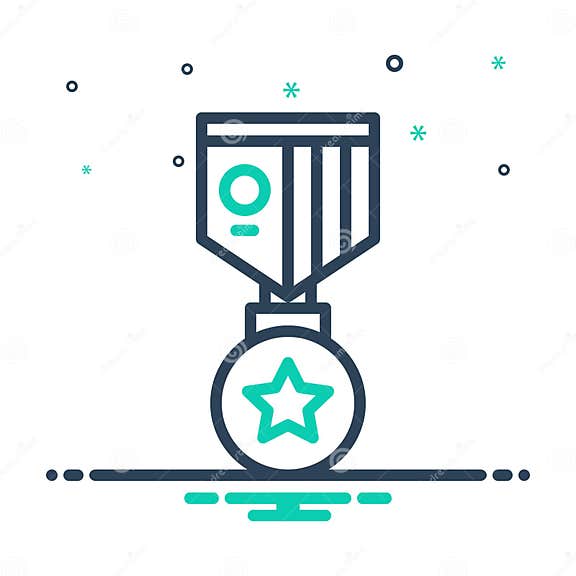 Mix Icon for Honor, Reward and Medal Stock Illustration - Illustration ...