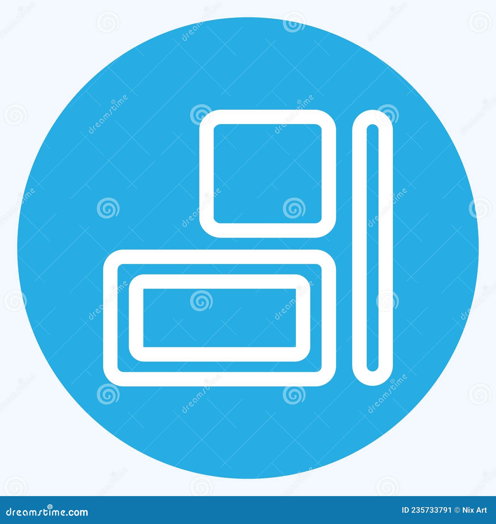 Icon Horizontal Align Right - Blue Eyes Style,Simple Illustration ...