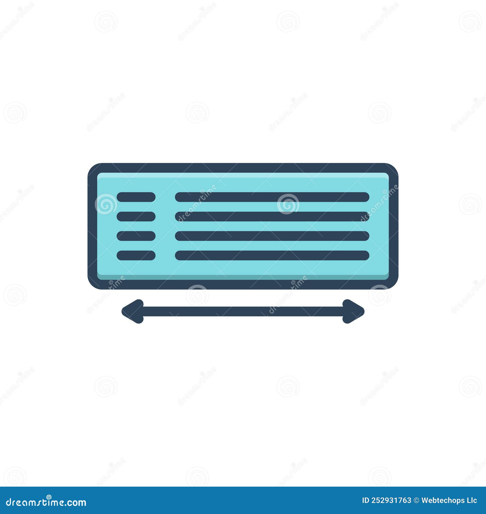 Color Illustration Icon for Horizontal, Parallel and Level Stock Vector ...