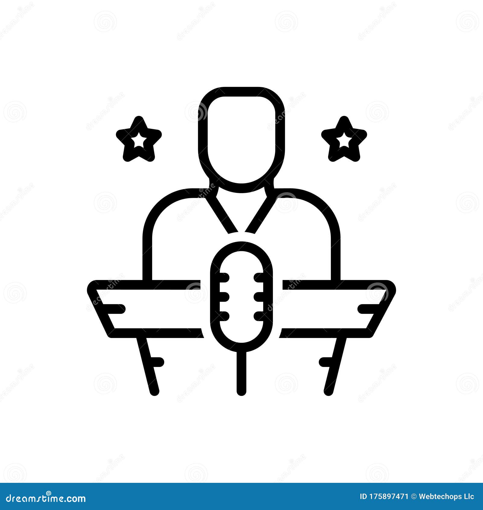 Entertainer Icon Vector Sign And Symbol Isolated On White Background ...