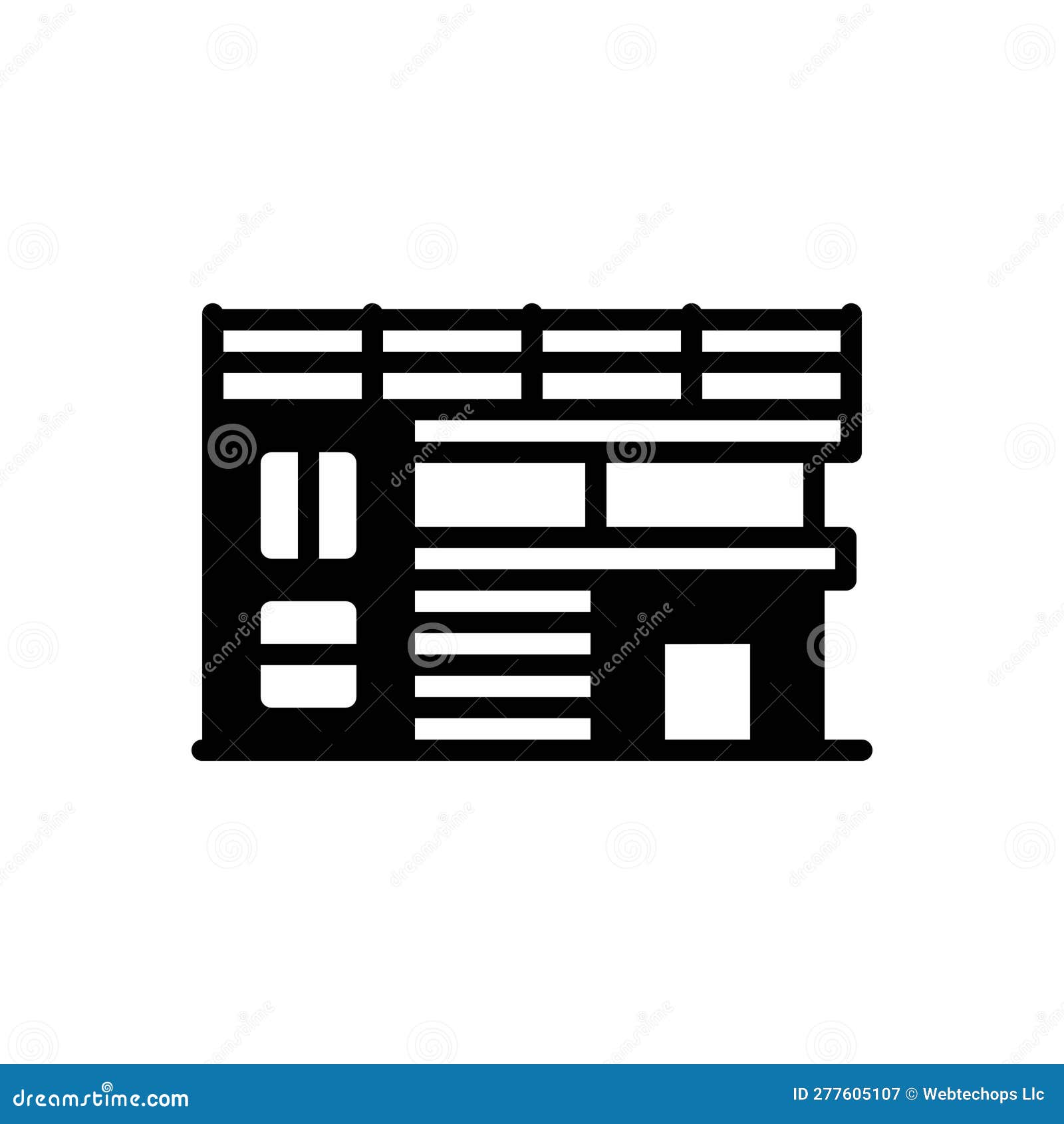 Black Solid Icon for House, Premises and Apartment Stock Illustration ...