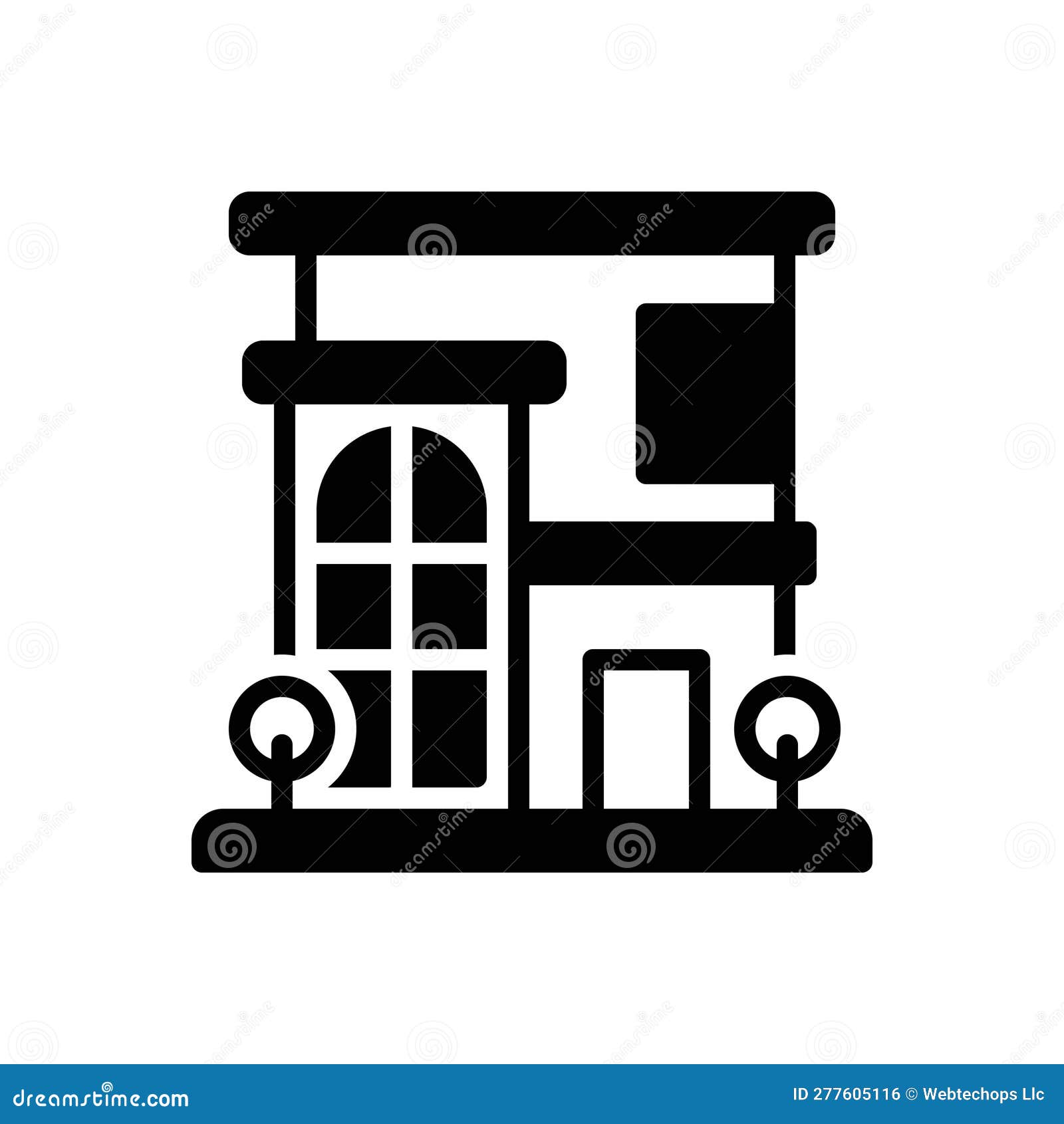 Black Solid Icon for House, Premises and Building Stock Vector ...