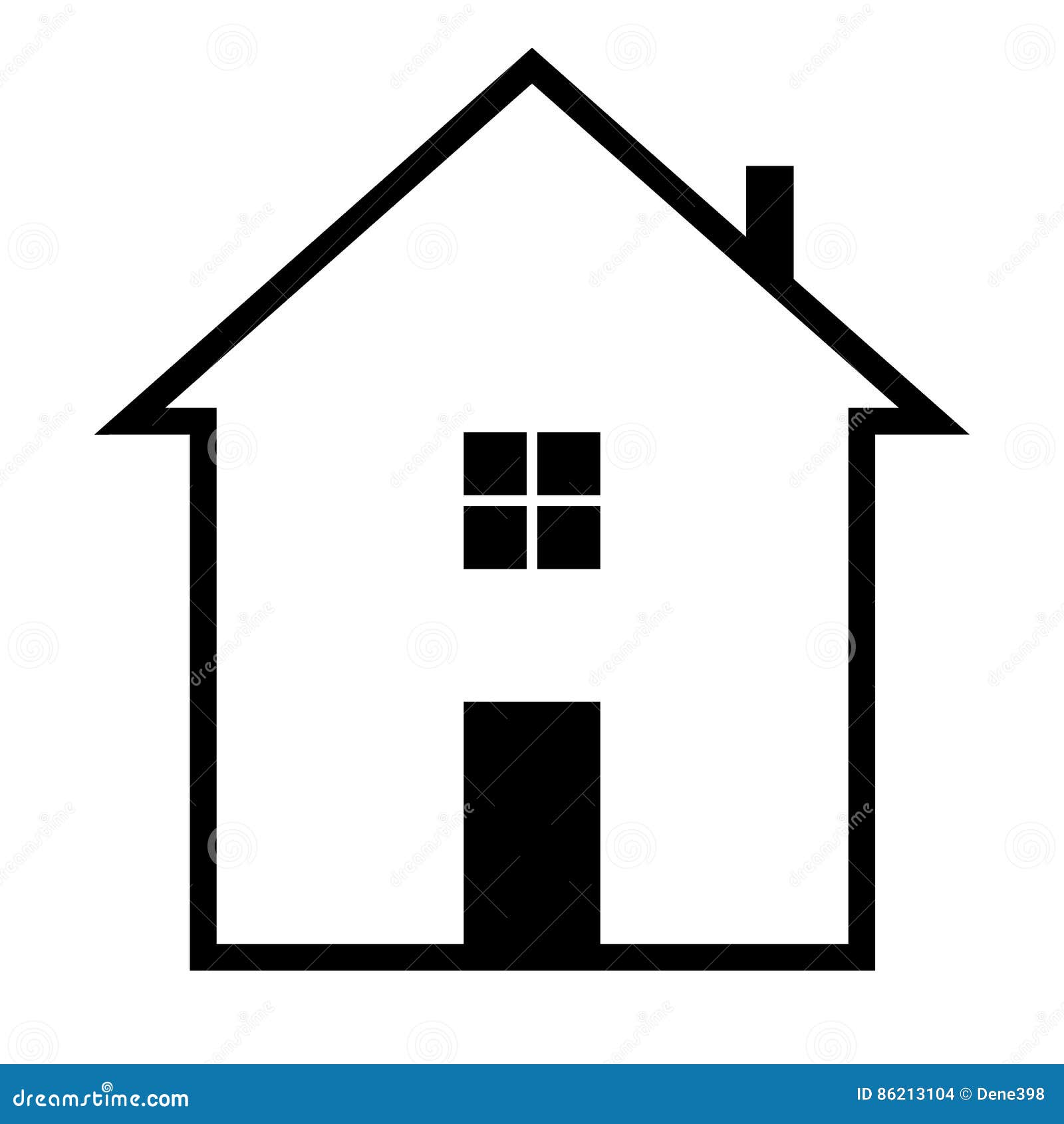 Icon House on a White Background Stock Vector - Illustration of ...