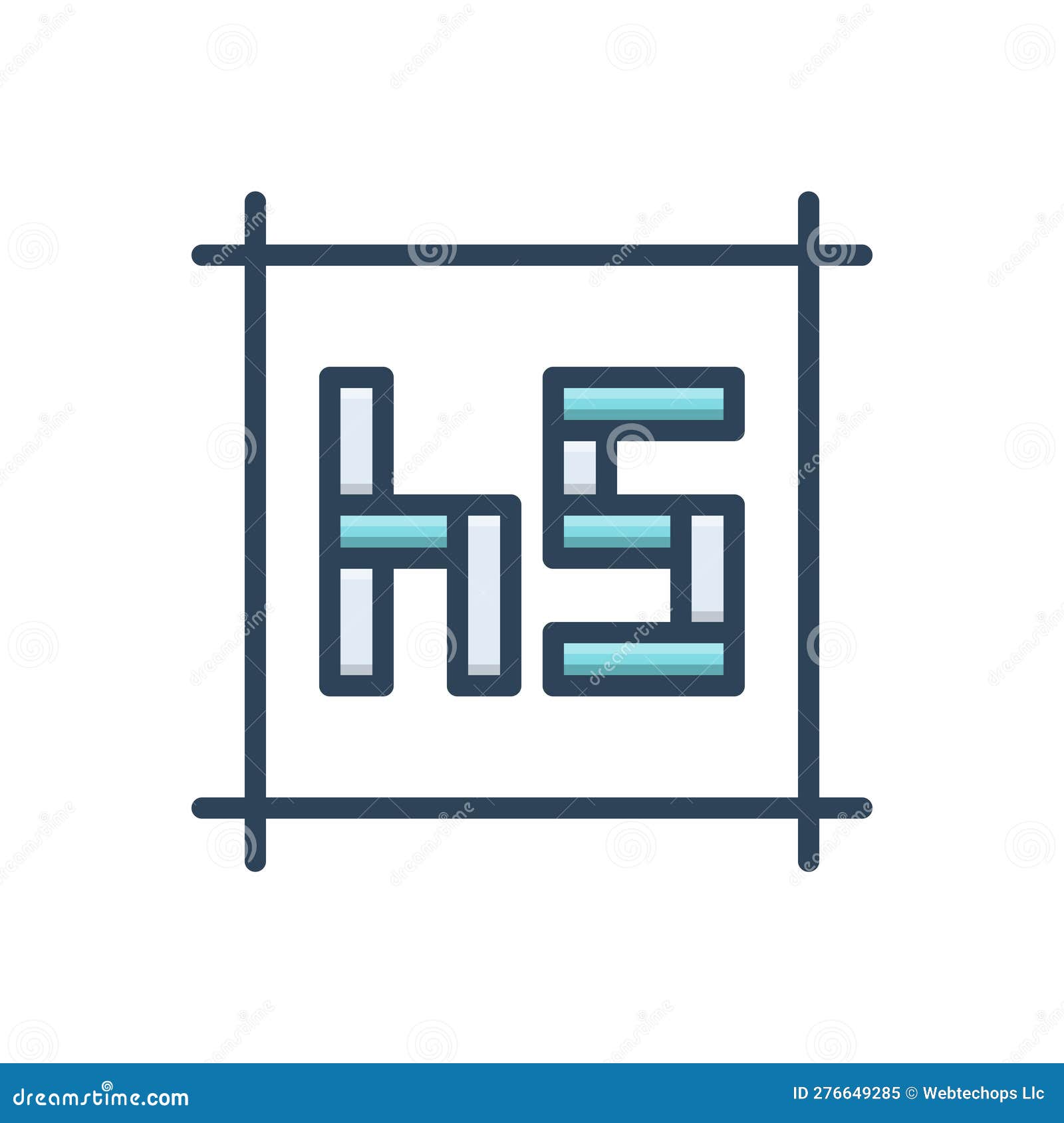 Color Illustration Icon for Hs, Monogram and Company Stock Illustration ...