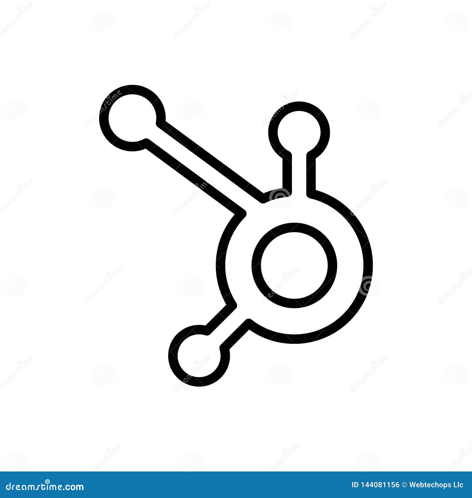 Black Line Icon for Hubspot, Marketing and Sales Stock Vector ...