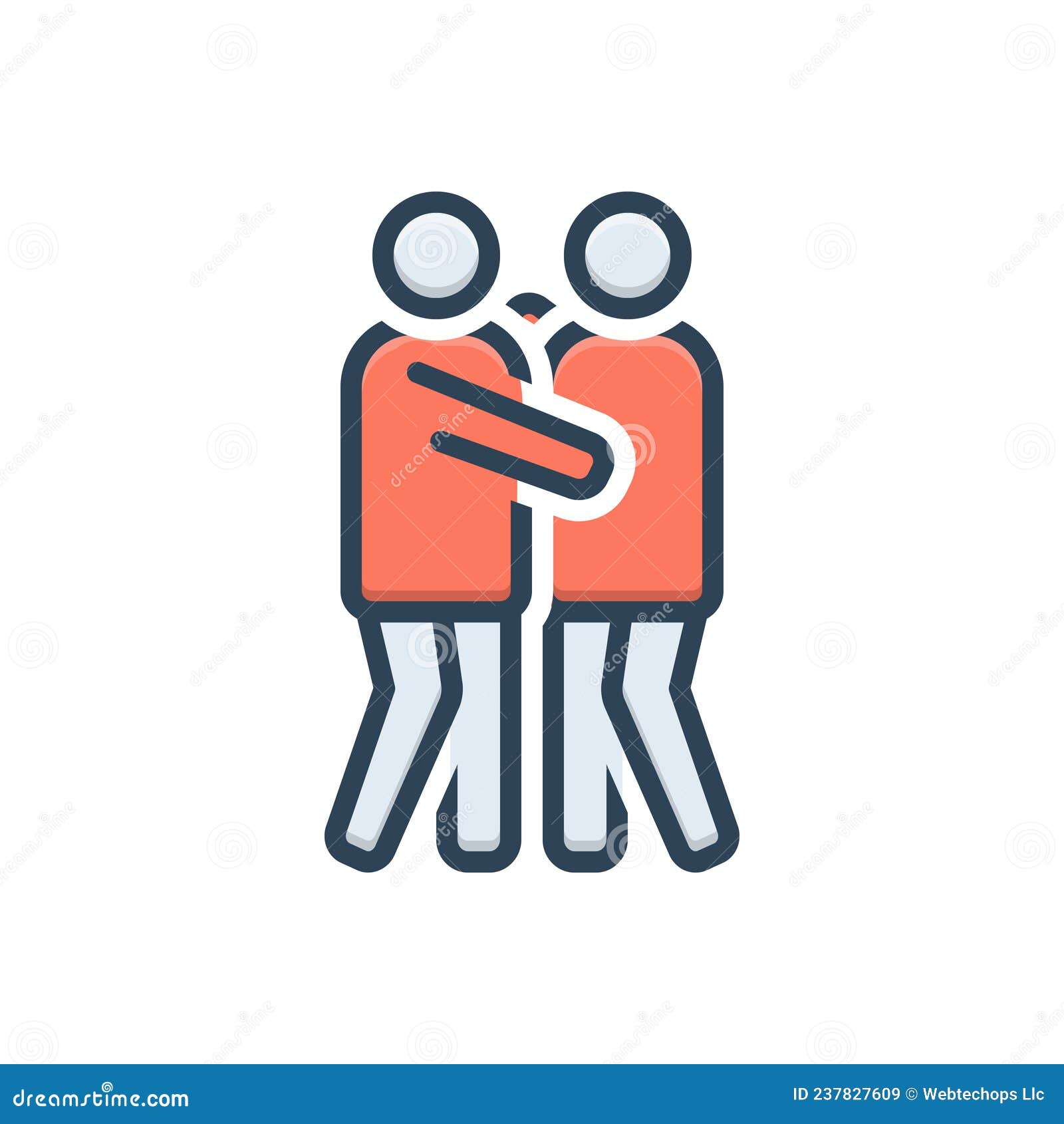Color Illustration Icon for Hug, Meet and Love Stock Illustration ...