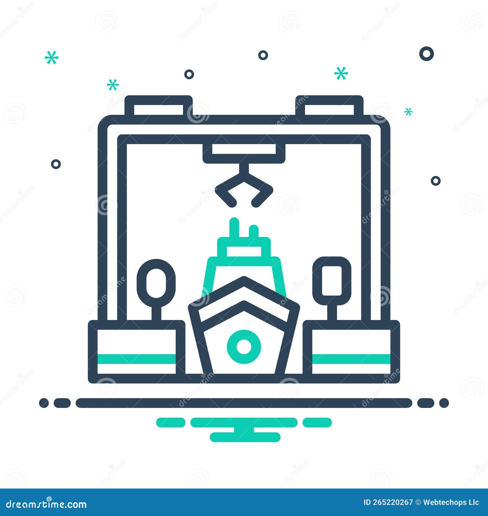 Mix Icon for Hull, Ship and Shipyard Stock Vector - Illustration of ...