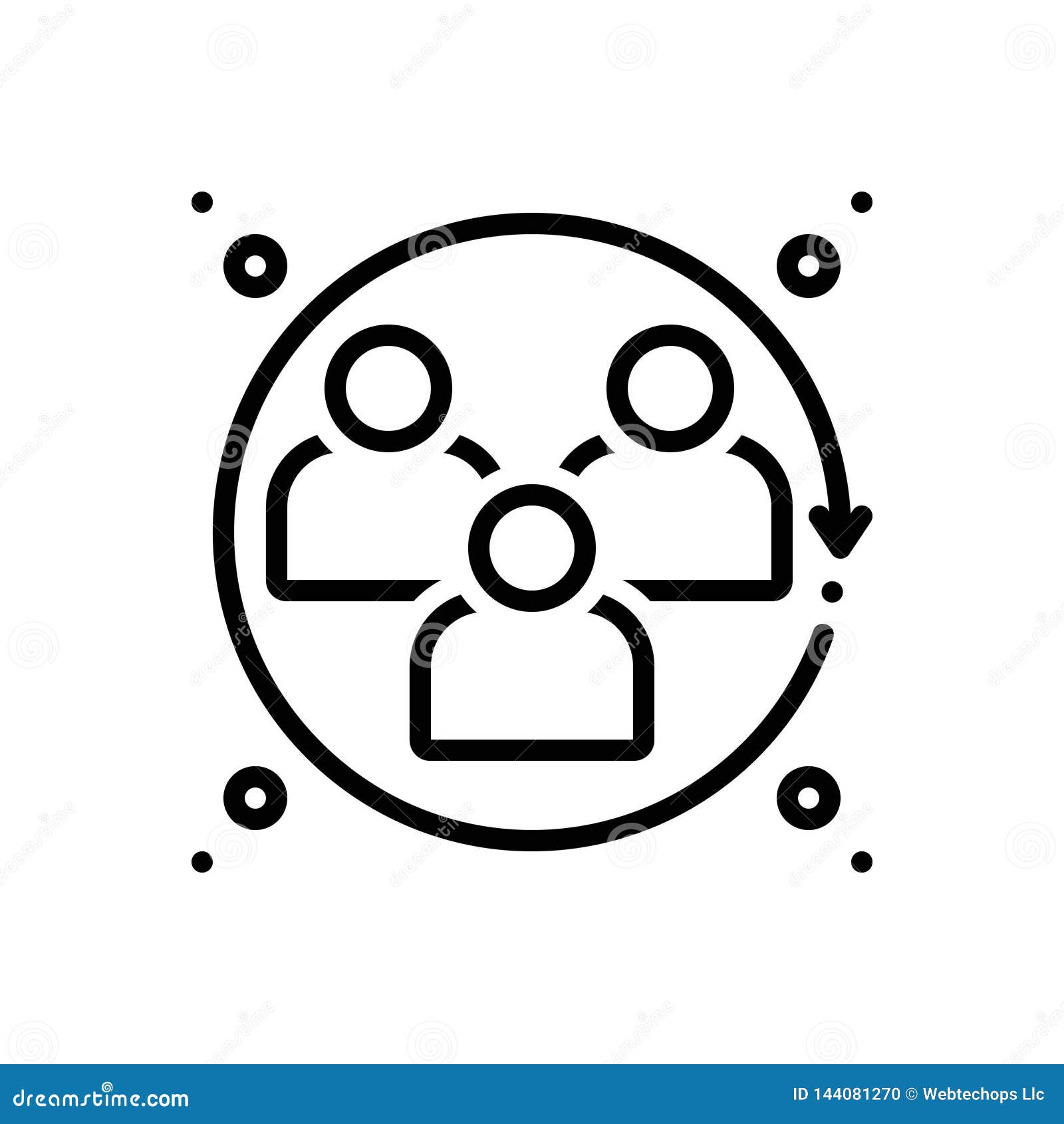 Black Line Icon for Humanities, Humankind and Race Stock Vector ...