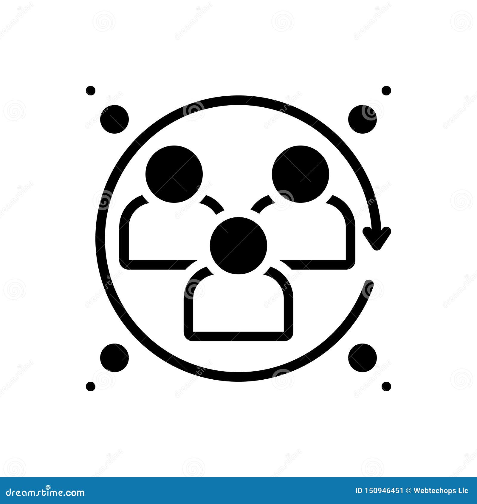 Black Solid Icon for Humanities, Humankind and Humans Stock Vector ...