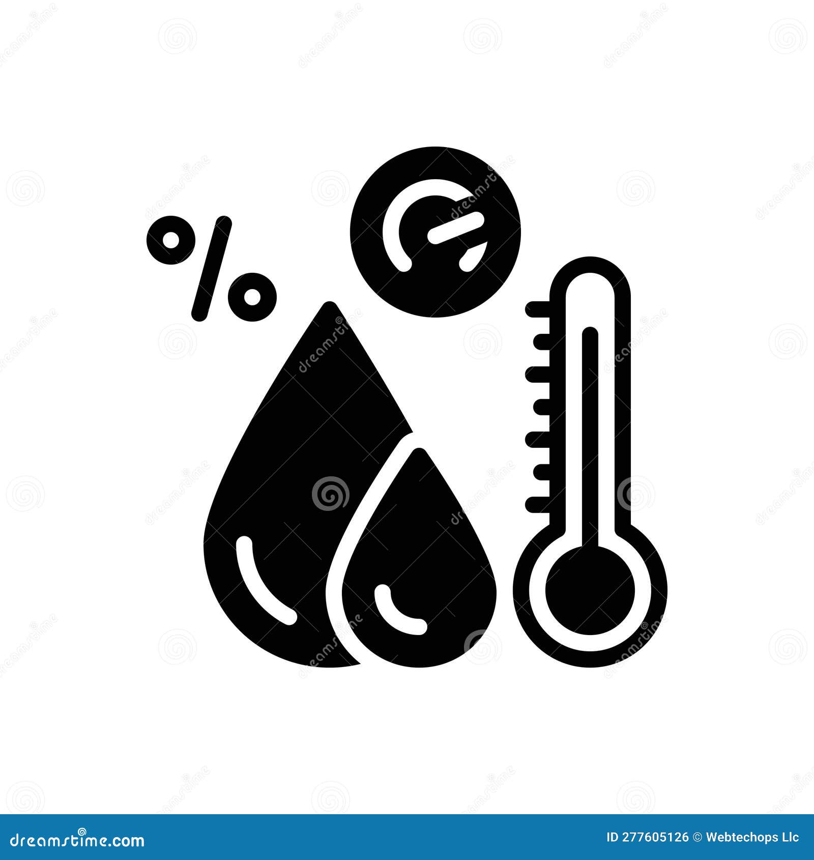 Black Solid Icon for Humidity, Moisture and Weather Stock Vector - Illustration of solid, vector ...