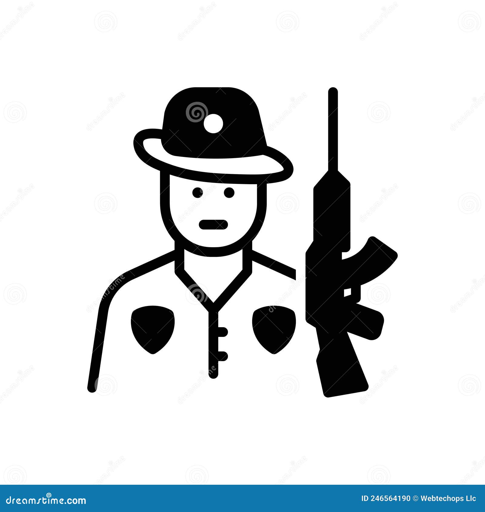 Black Solid Icon for Hunter, Huntsman and Chaser Stock Vector ...