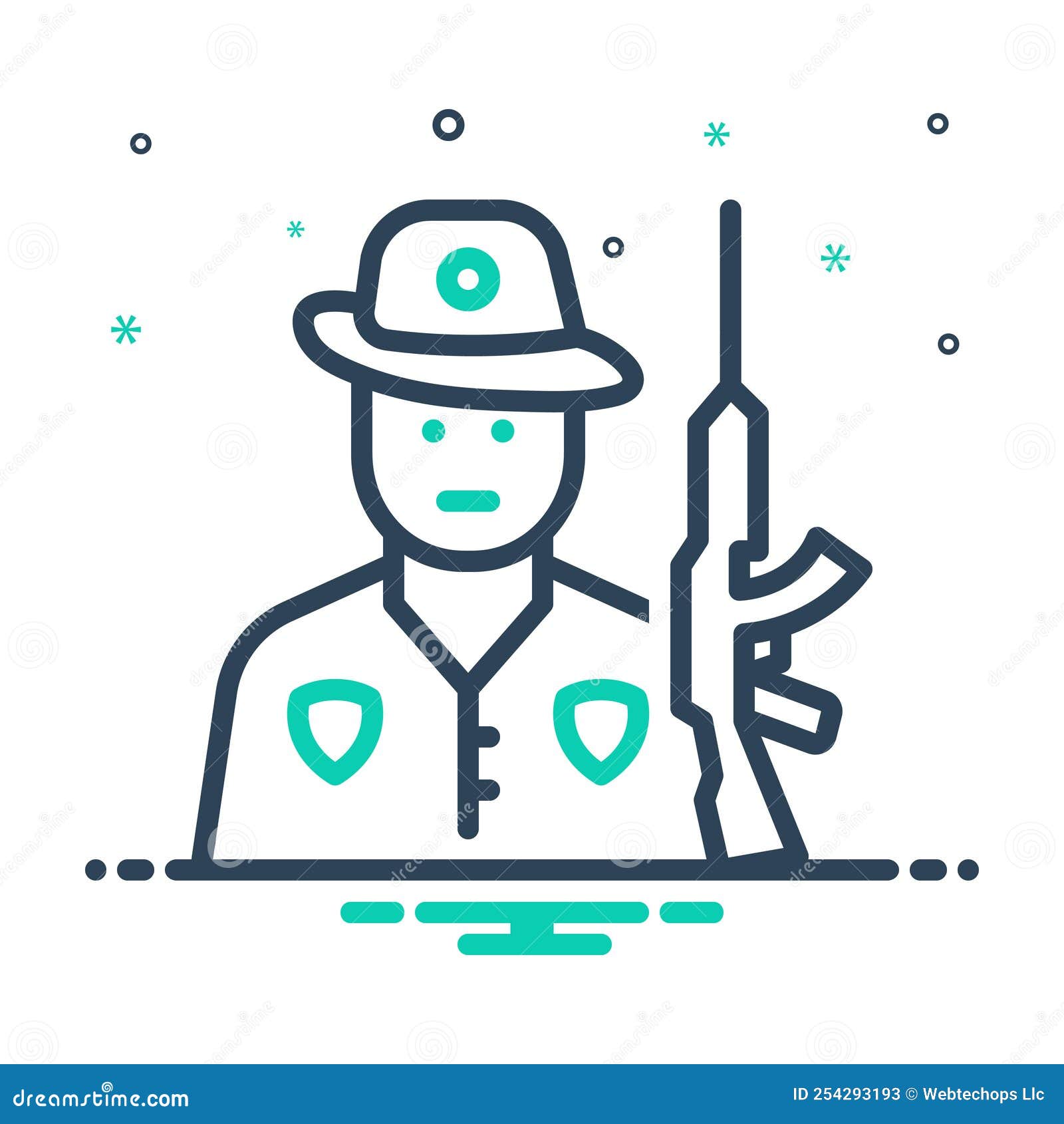 Mix Icon for Hunter, Huntsman and Chaser Stock Illustration ...