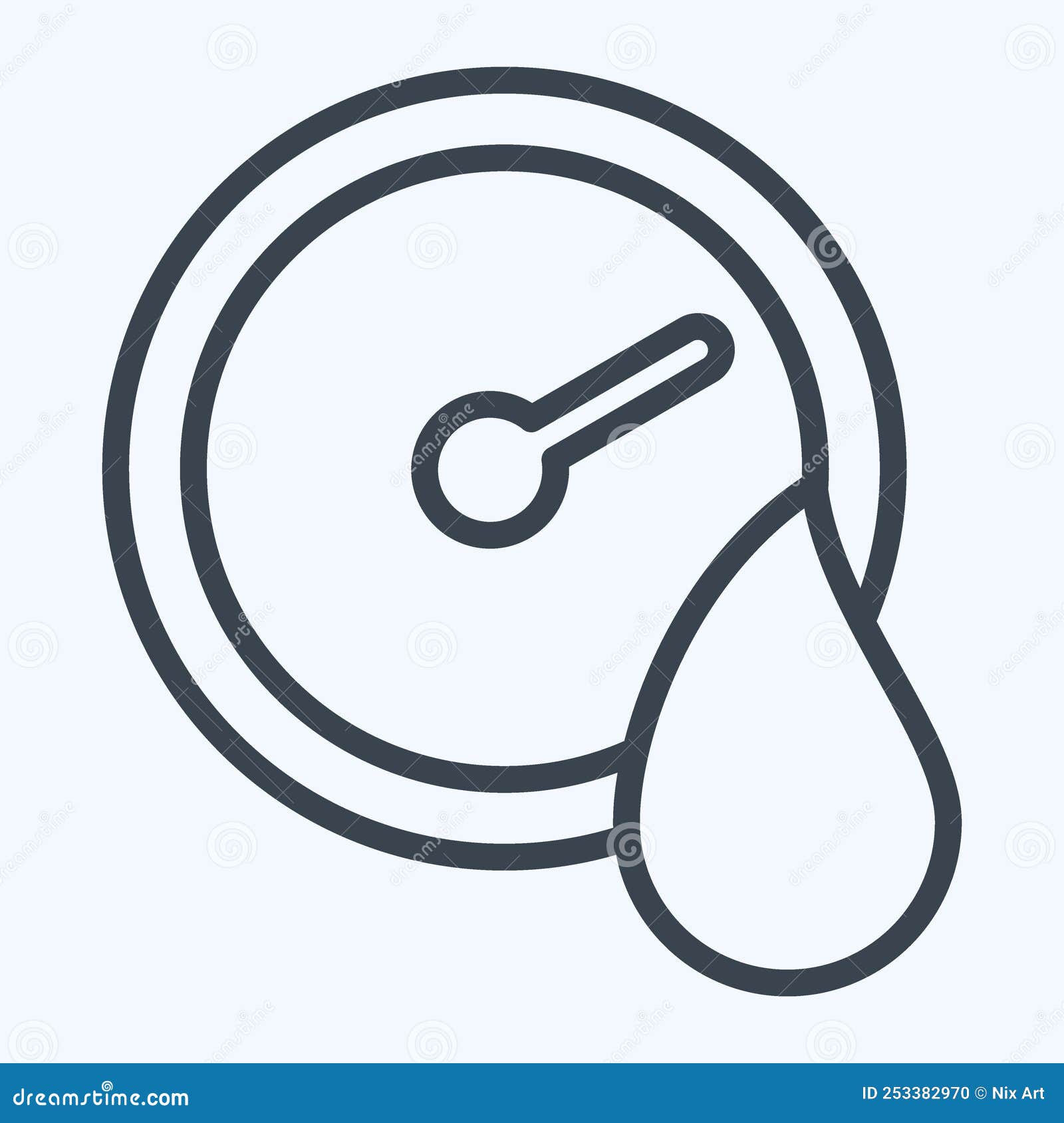 Icon Hygrometer. Suitable for Education Symbol. Line Style. Simple ...