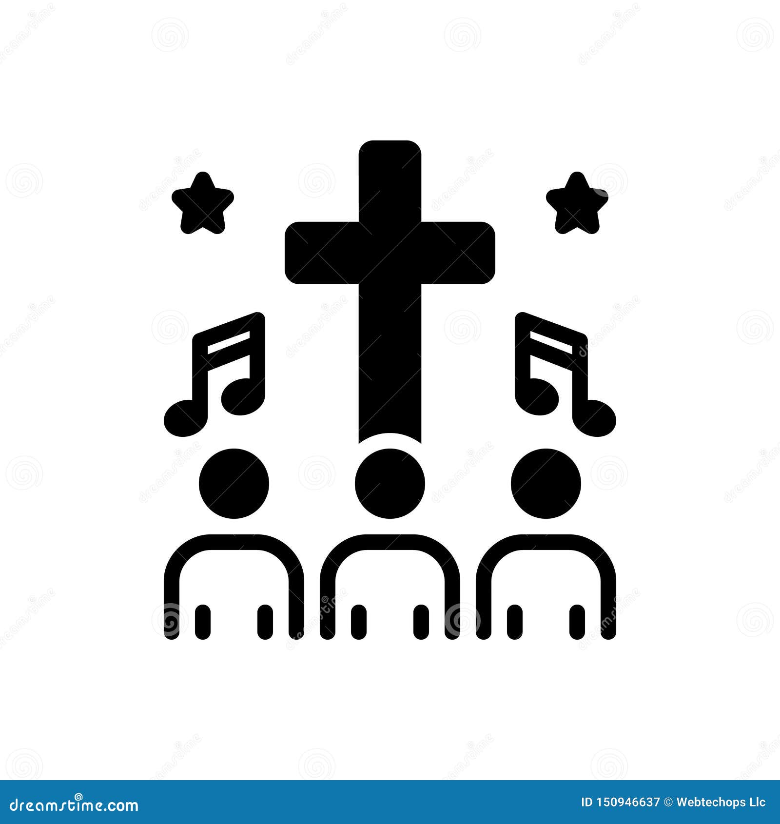 Black Solid Icon for Hymn, Psalm and Homily Stock Vector - Illustration ...
