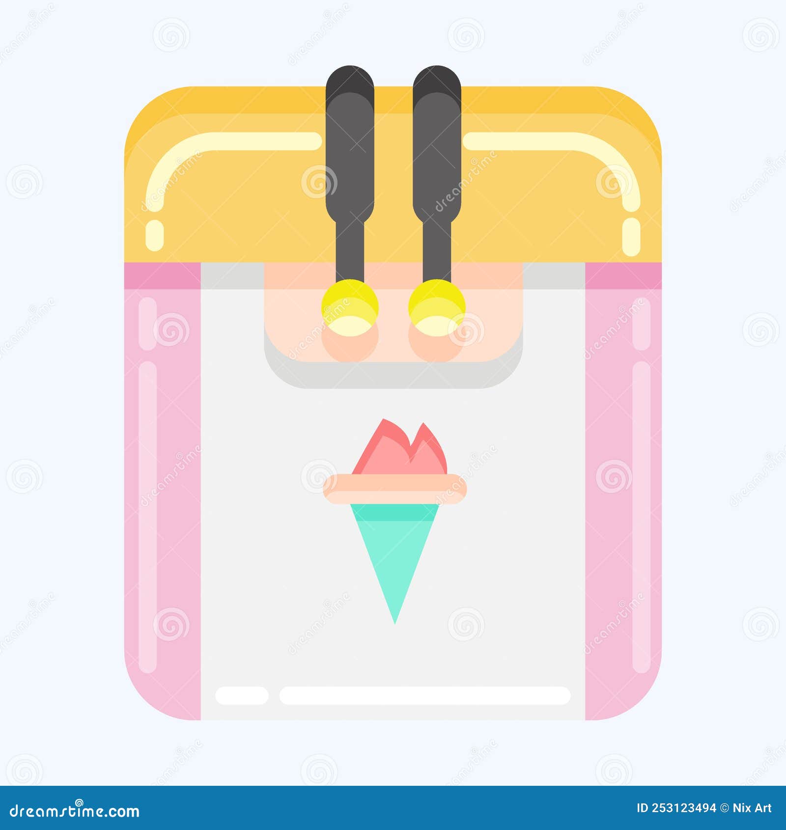 Icon Ice Cream Machine. Suitable for Kitchen Appliances Symbol. Flat ...