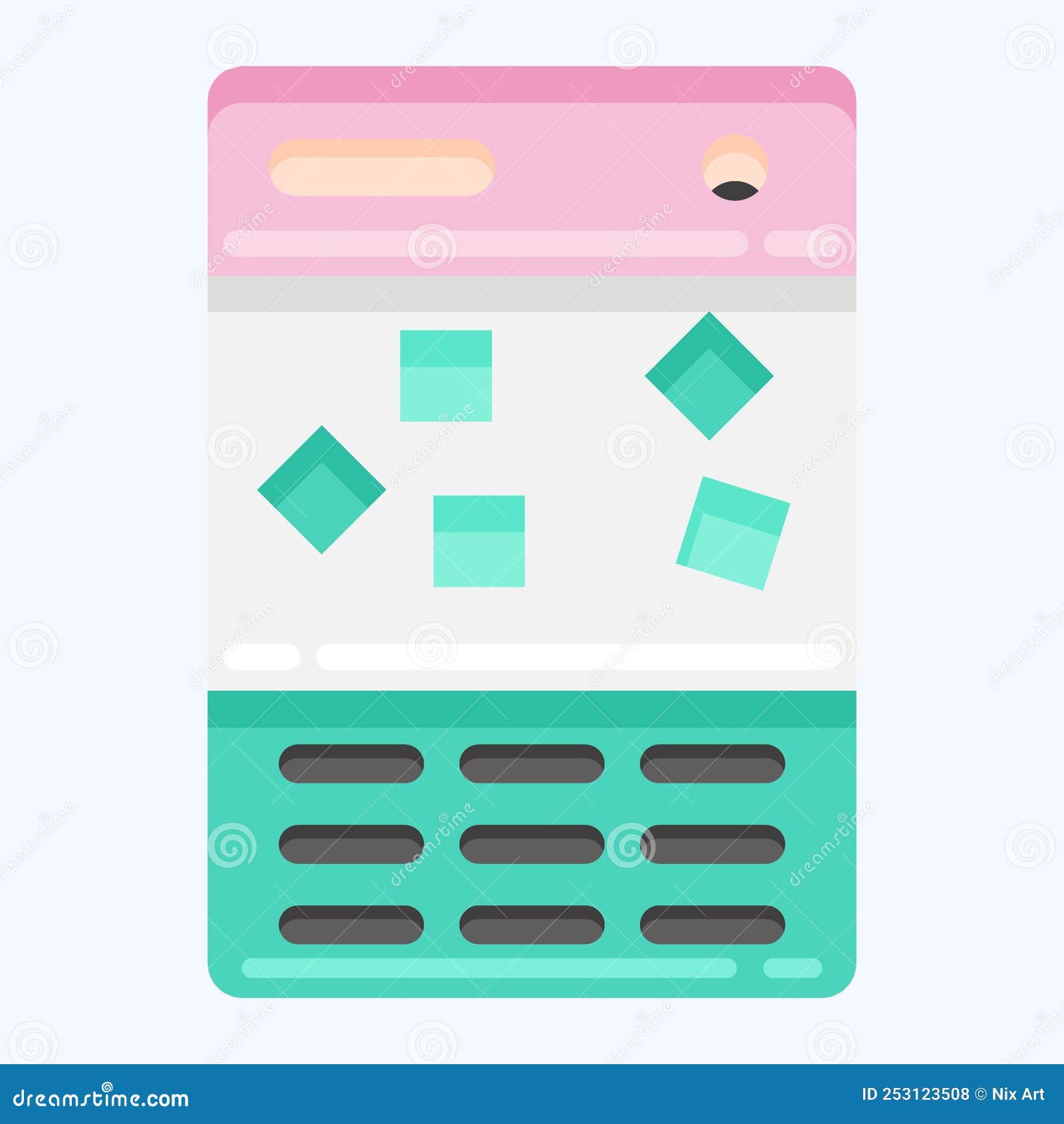 Icon Ice Maker. Suitable for Kitchen Appliances Symbol. Flat Style ...