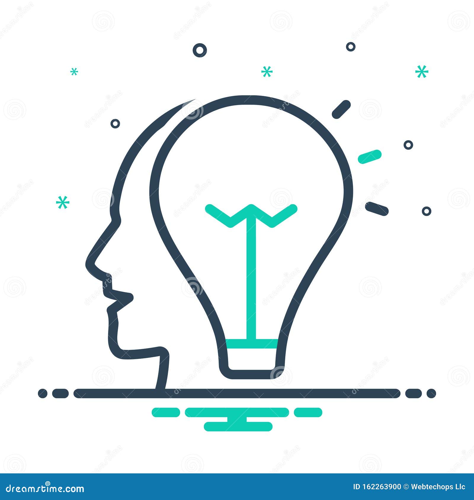 Mix Icon for Idea, Opinion and Conclusion Stock Vector - Illustration ...