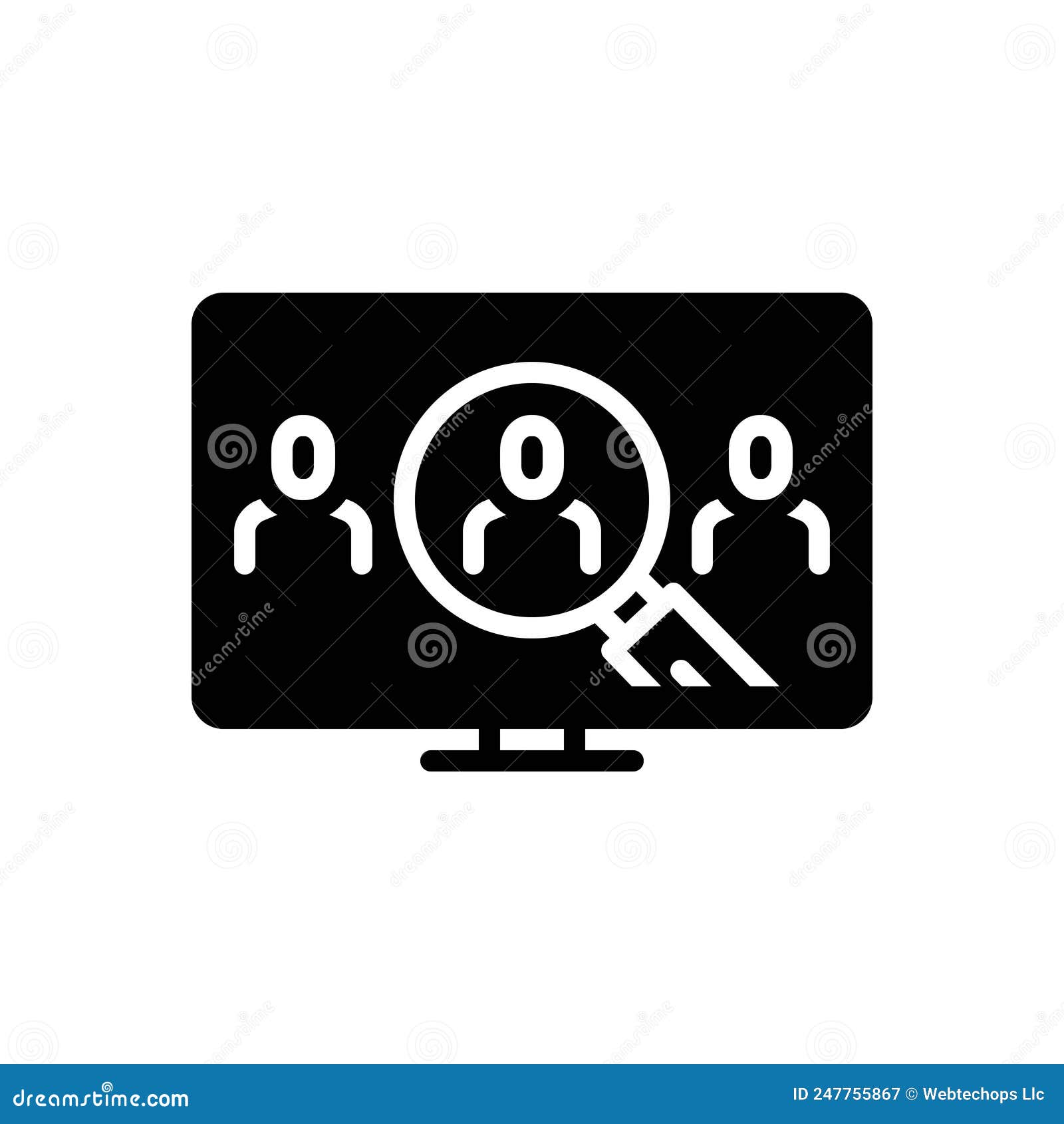 Black Solid Icon for Identifies, Recognize and Discover Stock Vector ...