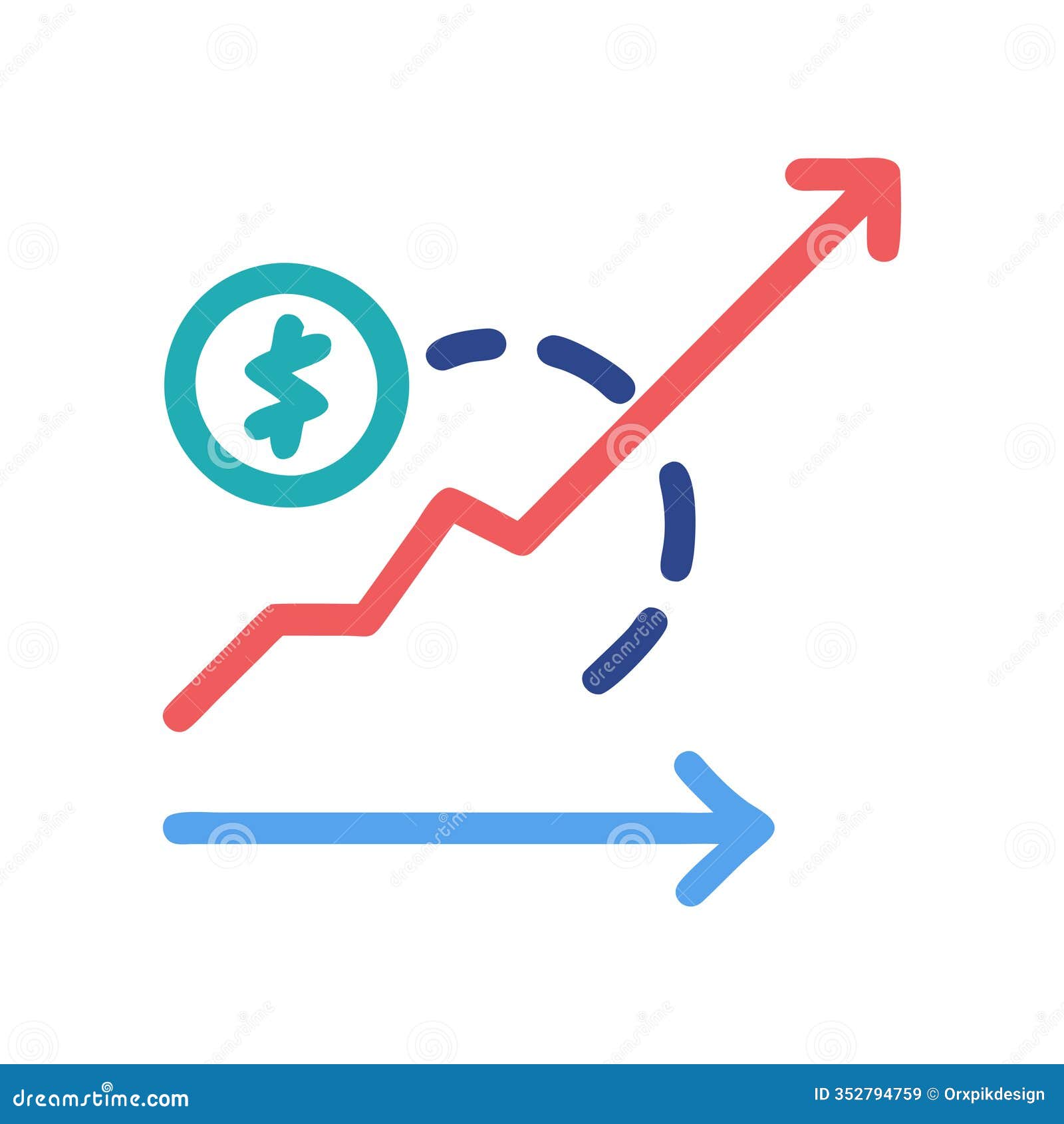 Break Even Point Icon stock vector. Illustration of ideas - 352794759