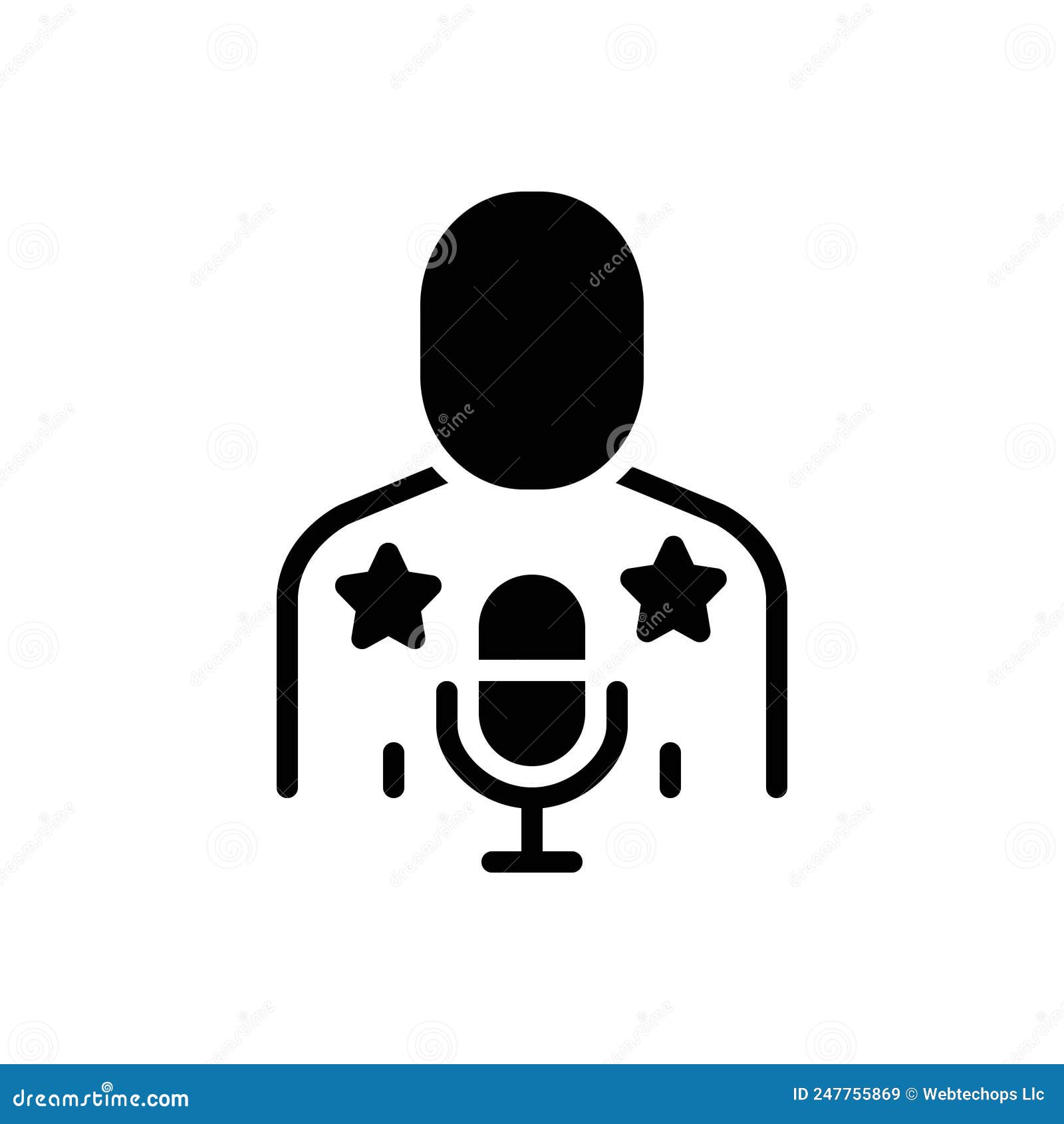 Black Solid Icon for Idol, Actress and Celebrity Stock Vector ...
