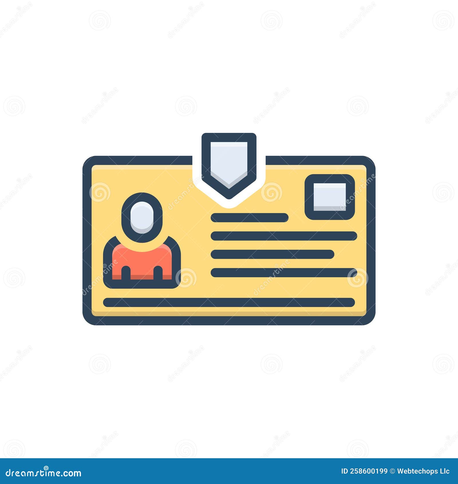 Color Illustration Icon for Ids, Card and Identity Stock Vector ...