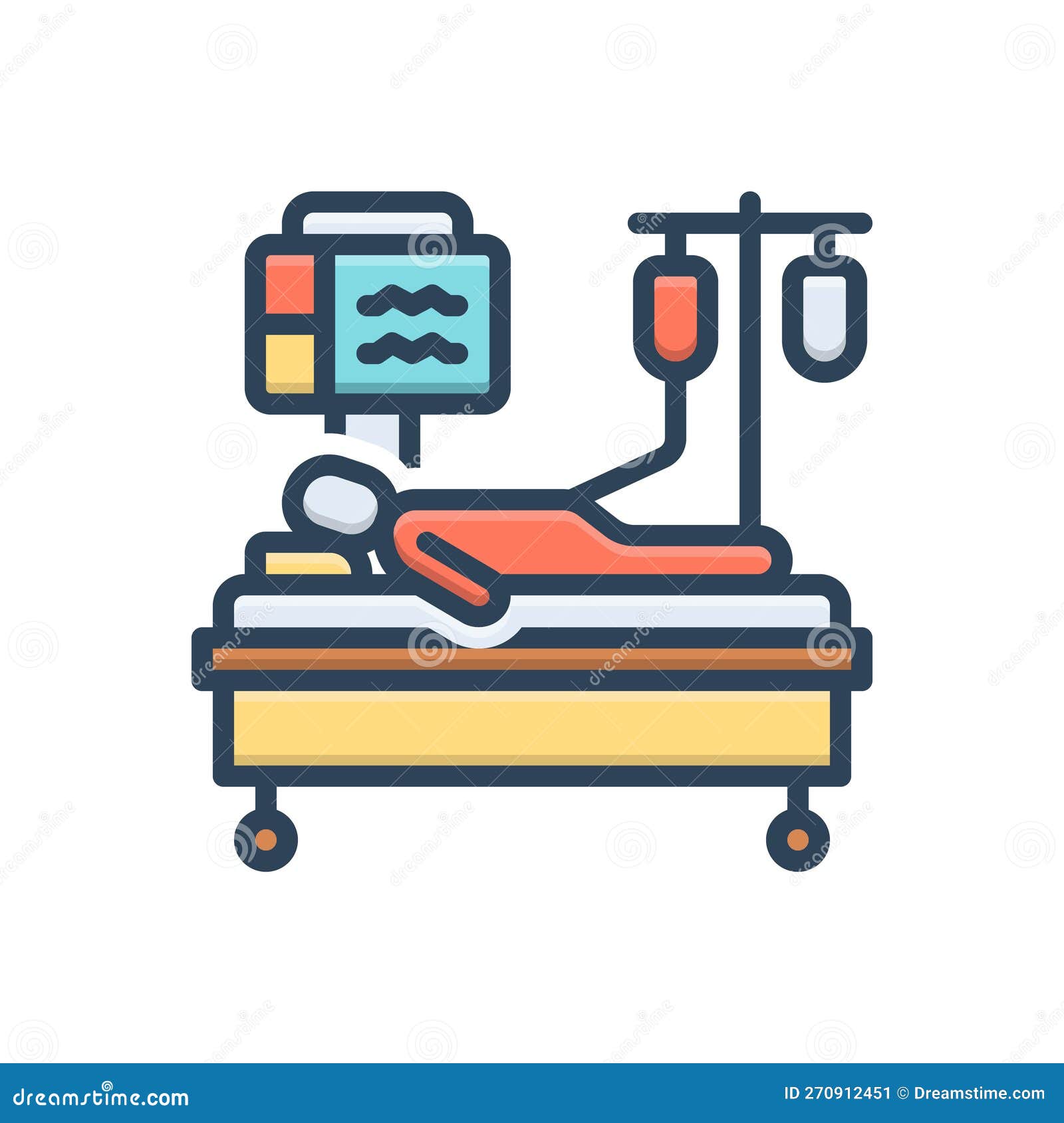 Color Illustration Icon for Illness, Sickness and Patient Stock Vector ...