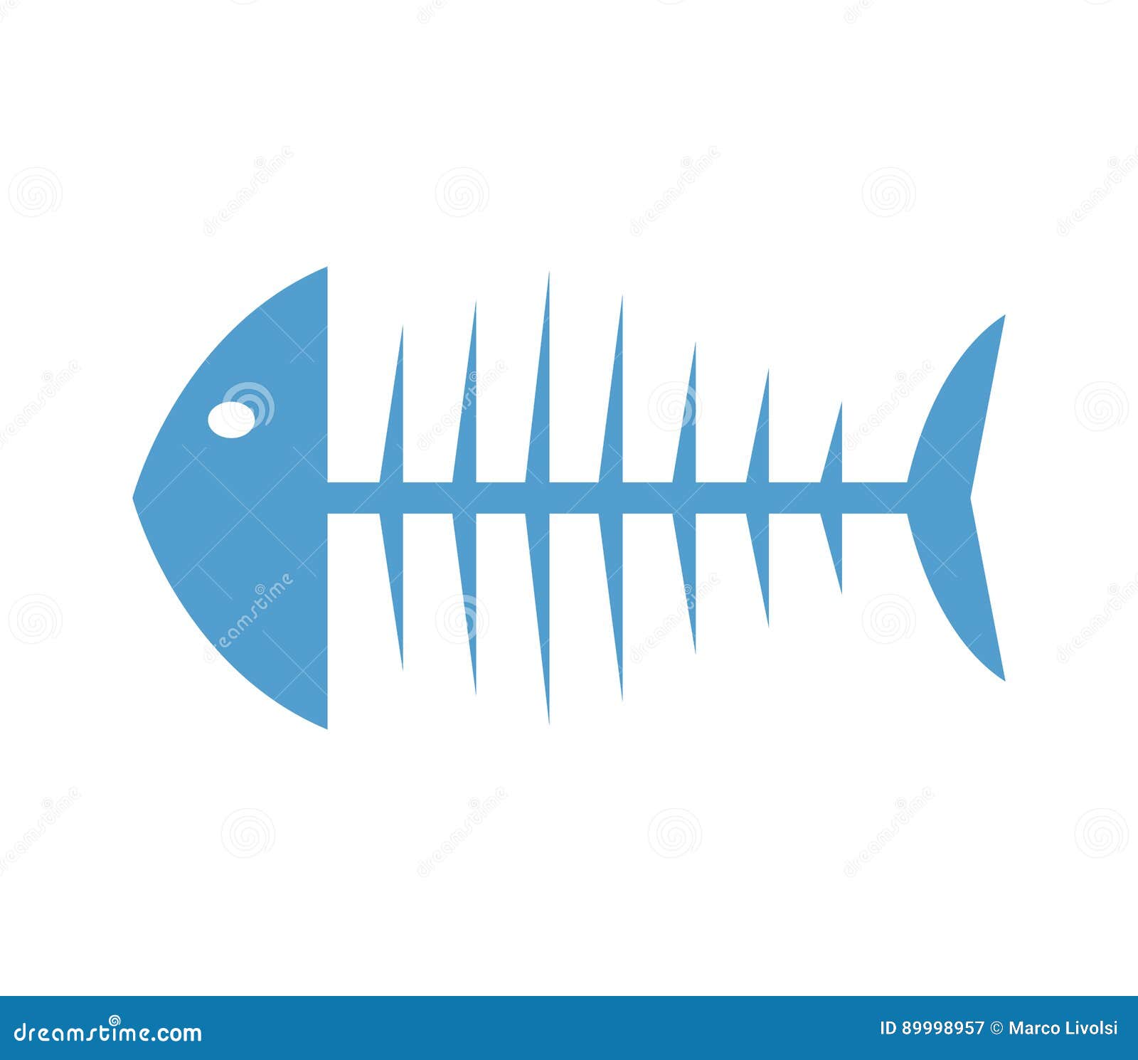 Icon Illustrated Fish Skeleton Stock Illustration - Illustration of ...