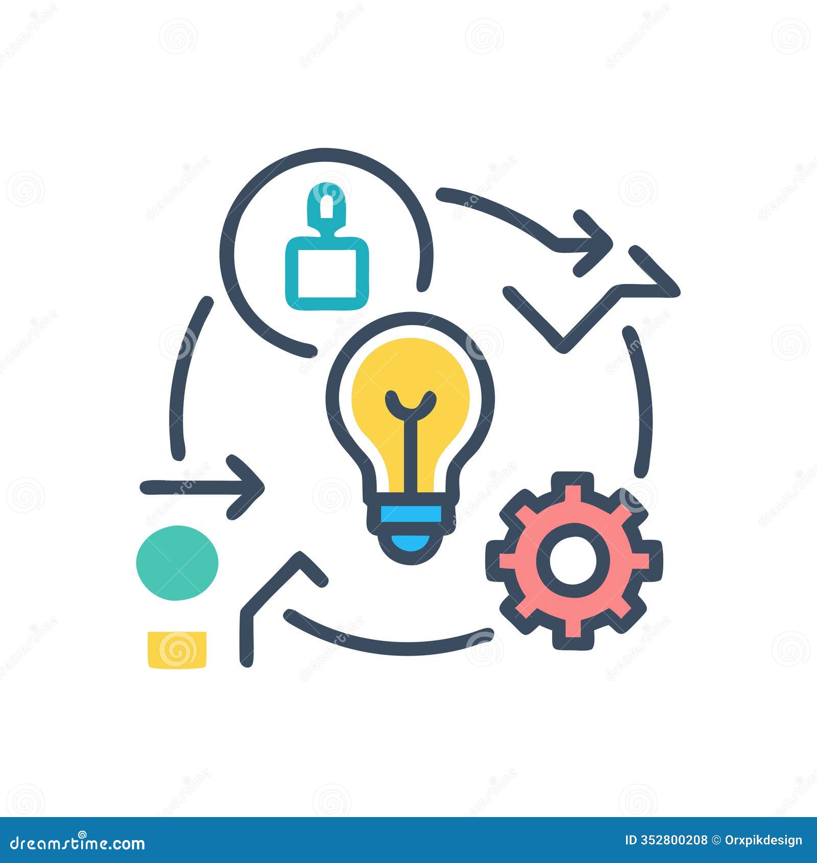 Icon for Overview of Innovation Processes Stock Vector - Illustration ...
