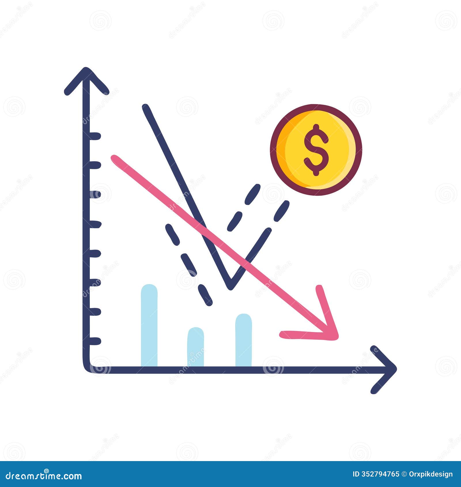 Key Break Even Point Icon stock vector. Illustration of aspirations ...