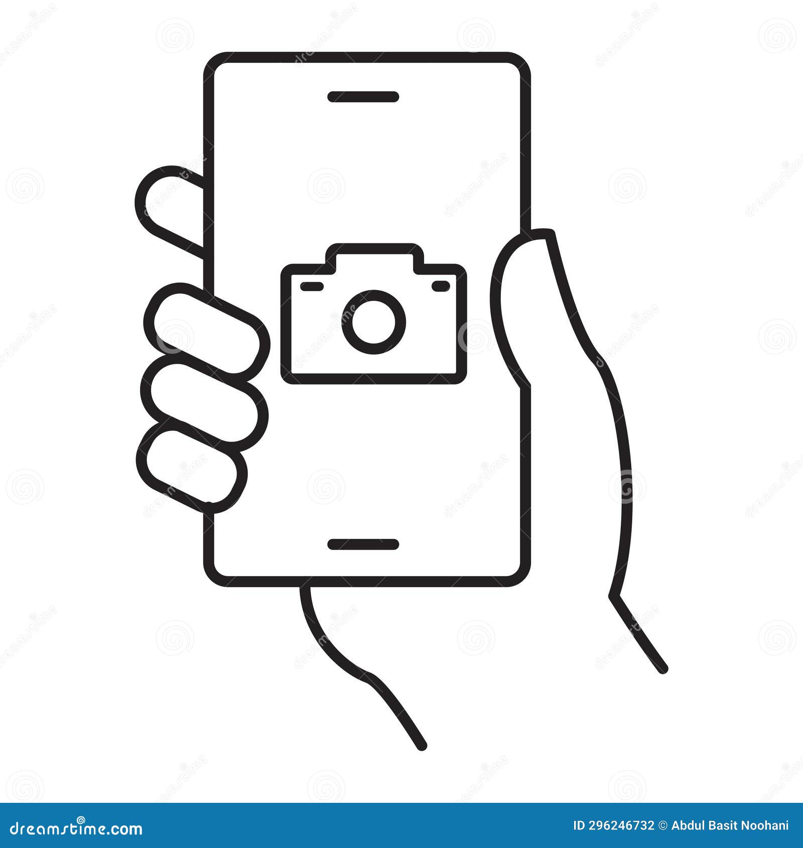 An Icon Illustrating a Smartphone with a Camera Icon on the Screen ...