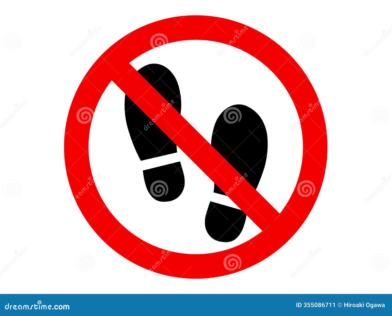 Icon Illustration of No Shoes Allowed Mark Stock Illustration ...