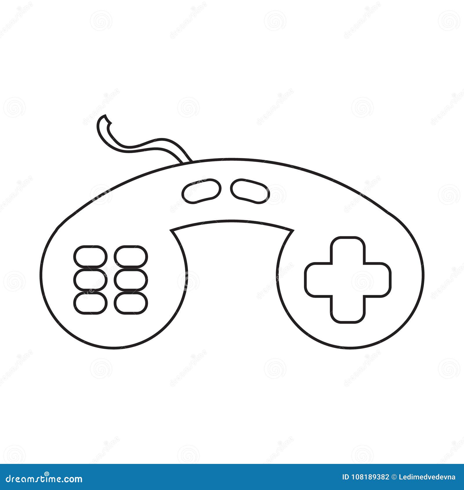Icon with the Image of the Game Joystick. a Simple Drawing without ...