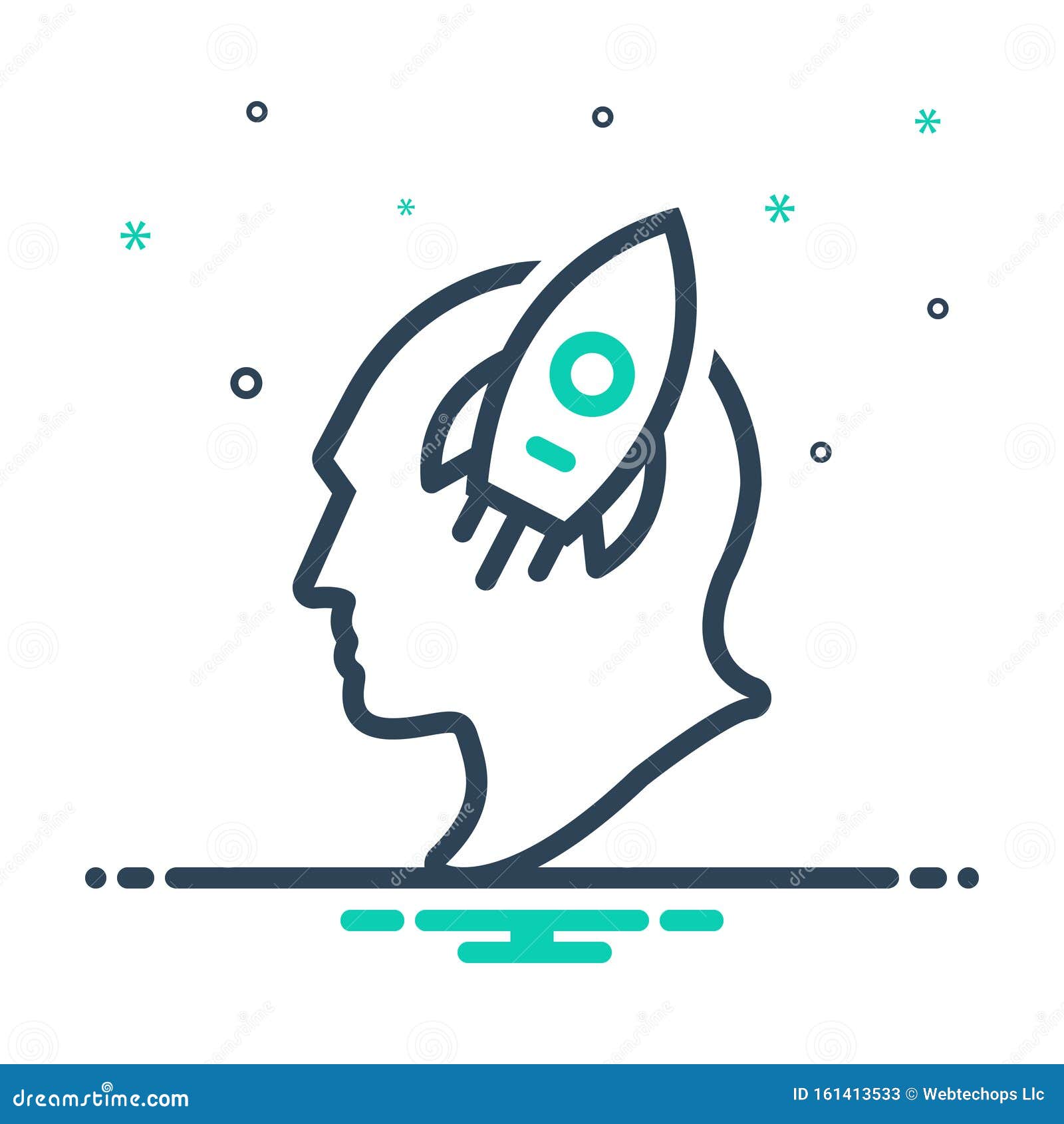 Mix Icon for Imagination, Imaginative and Faculty Stock Vector ...