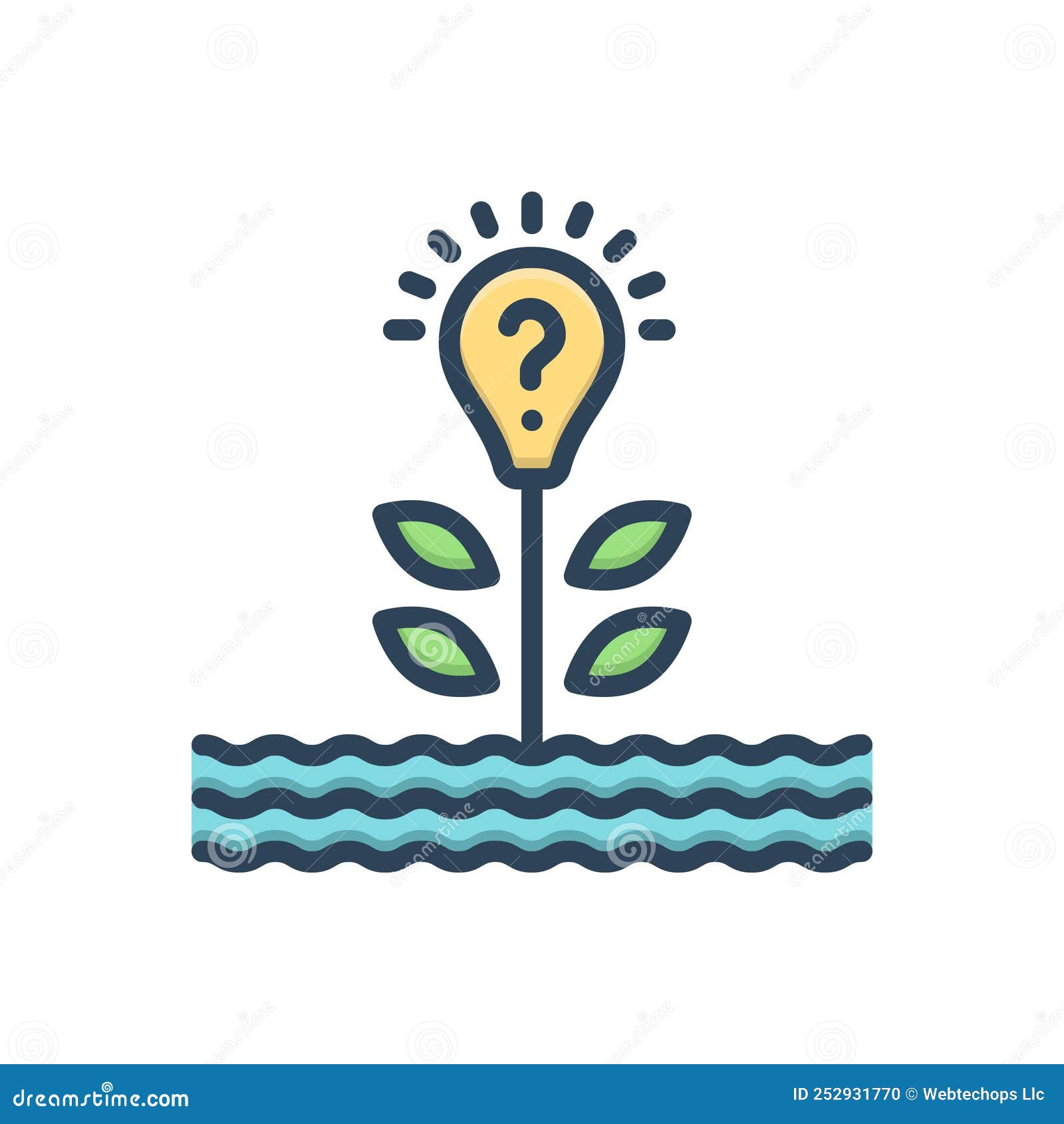 Color Illustration Icon for Imagine, Envision and Speculate Stock ...
