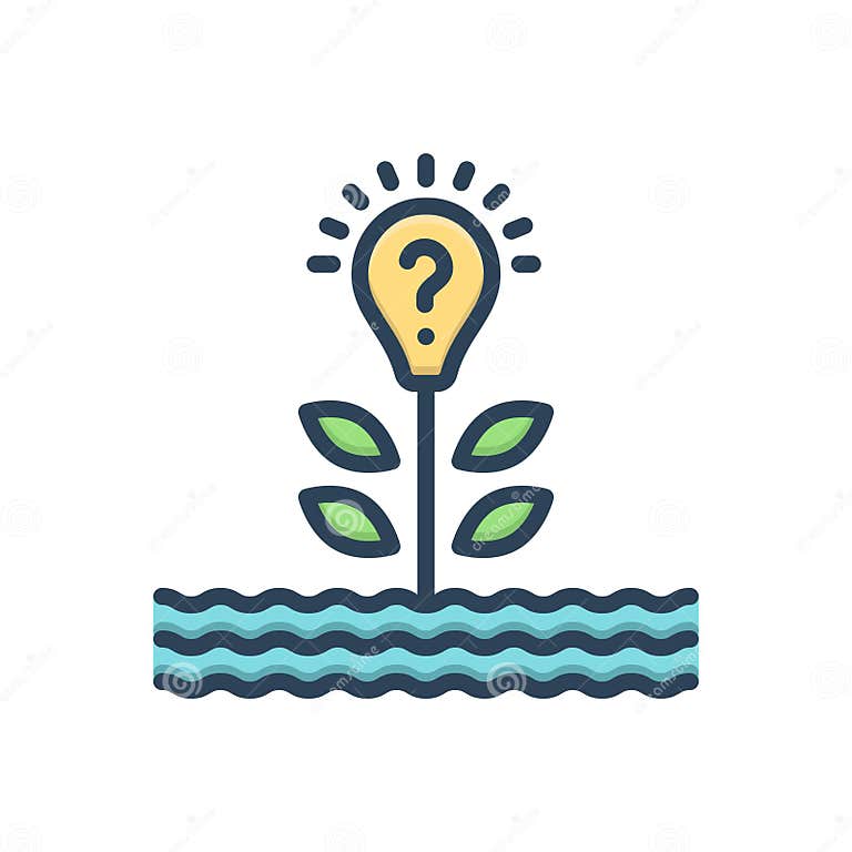 Color Illustration Icon for Imagine, Envision and Speculate Stock ...
