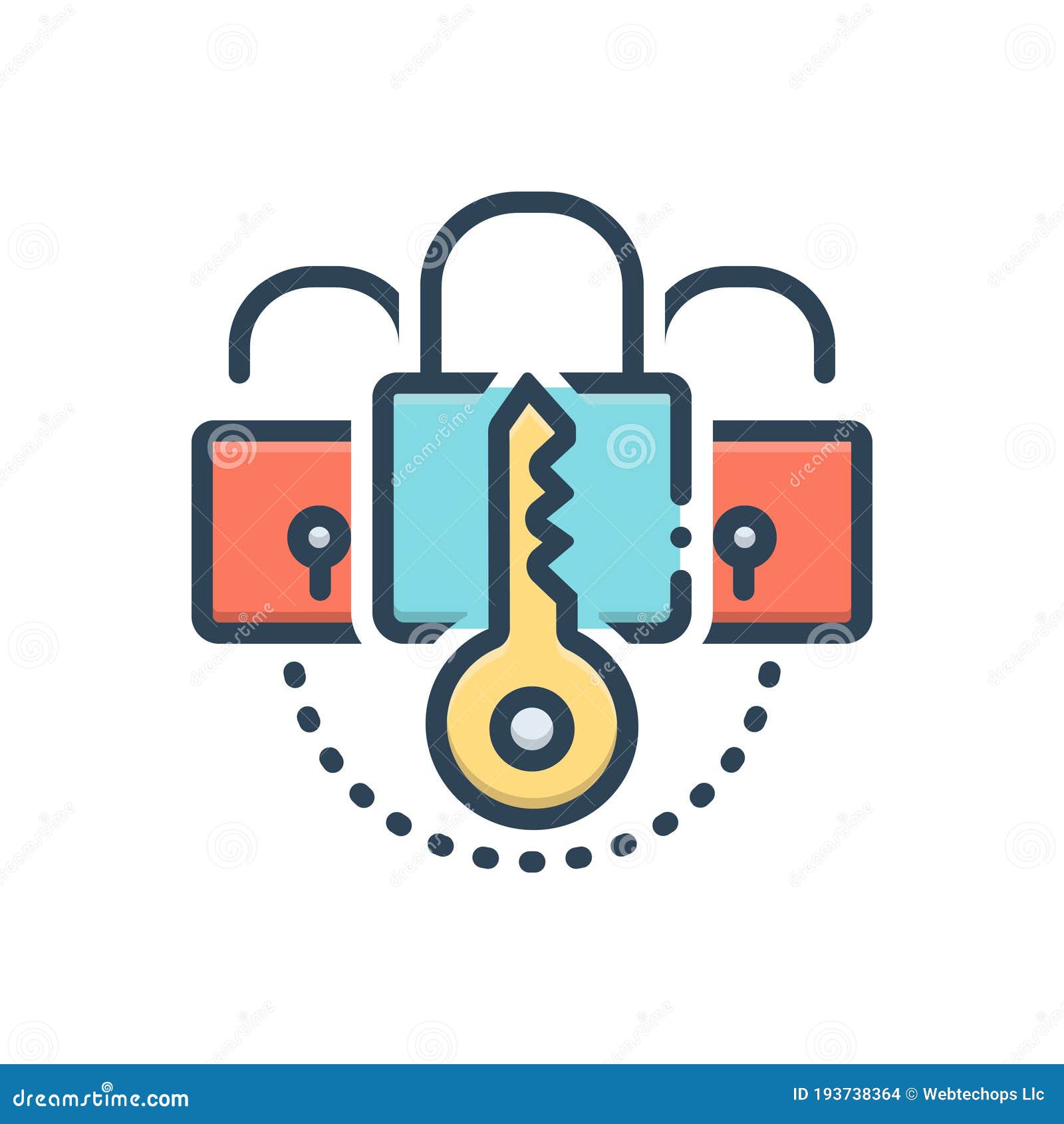 Color Illustration Icon for Immutable, Uncomplaining and Unfaltering ...