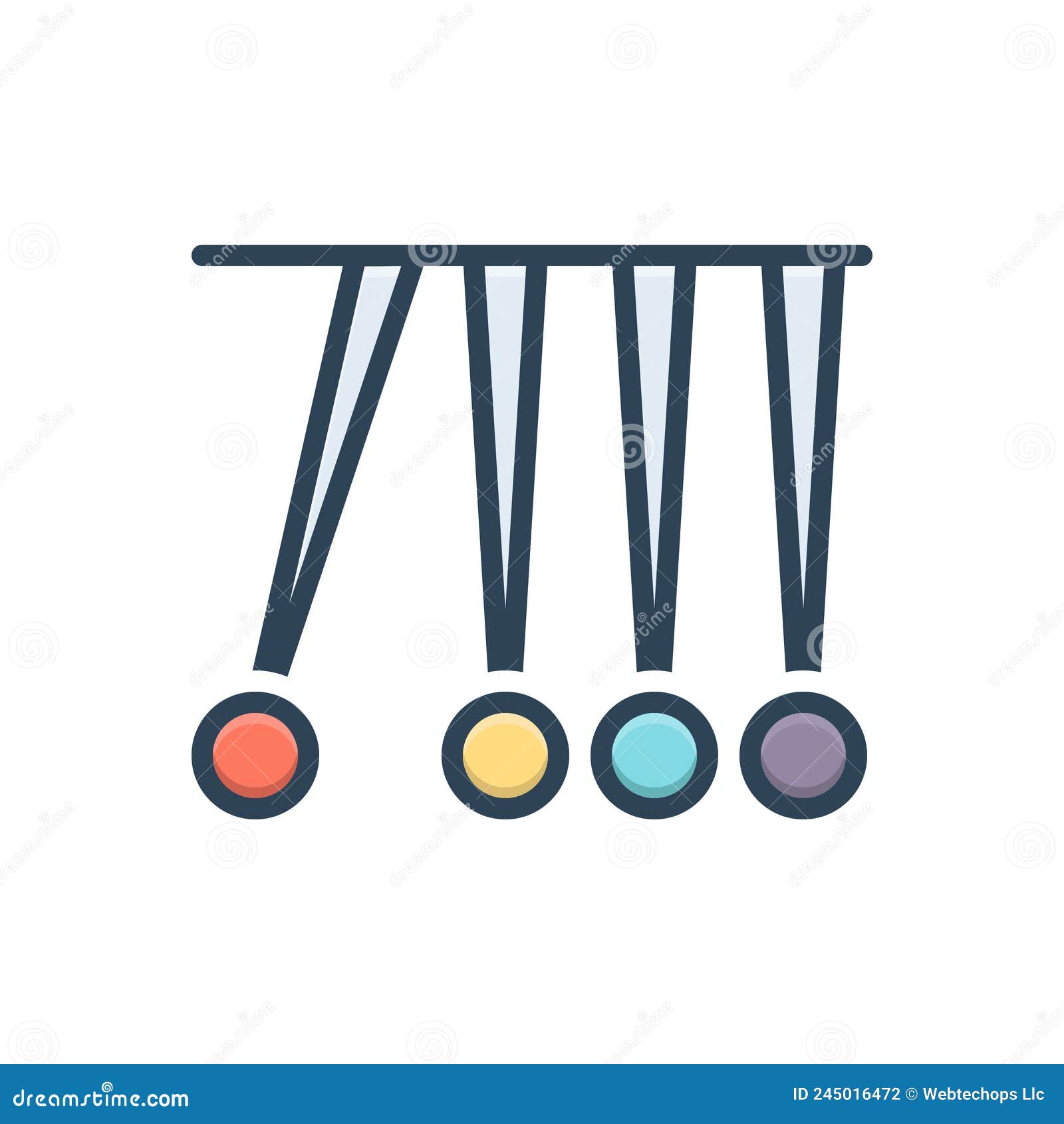 Color Illustration Icon for Impact, Effect and Swing Stock Illustration ...